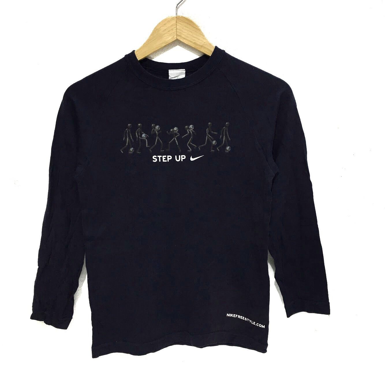 Nike Vtg NIKE Step Up Swoosh Logo Cropped Top Sweater Sweatshirt | Grailed