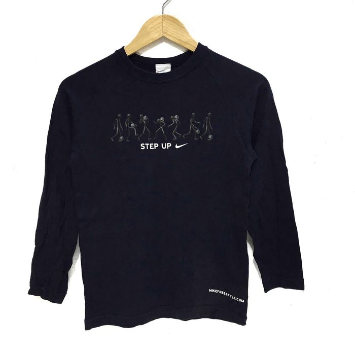 Nike Vtg NIKE Step Up Swoosh Logo Cropped Top Sweater Sweatshirt | Grailed