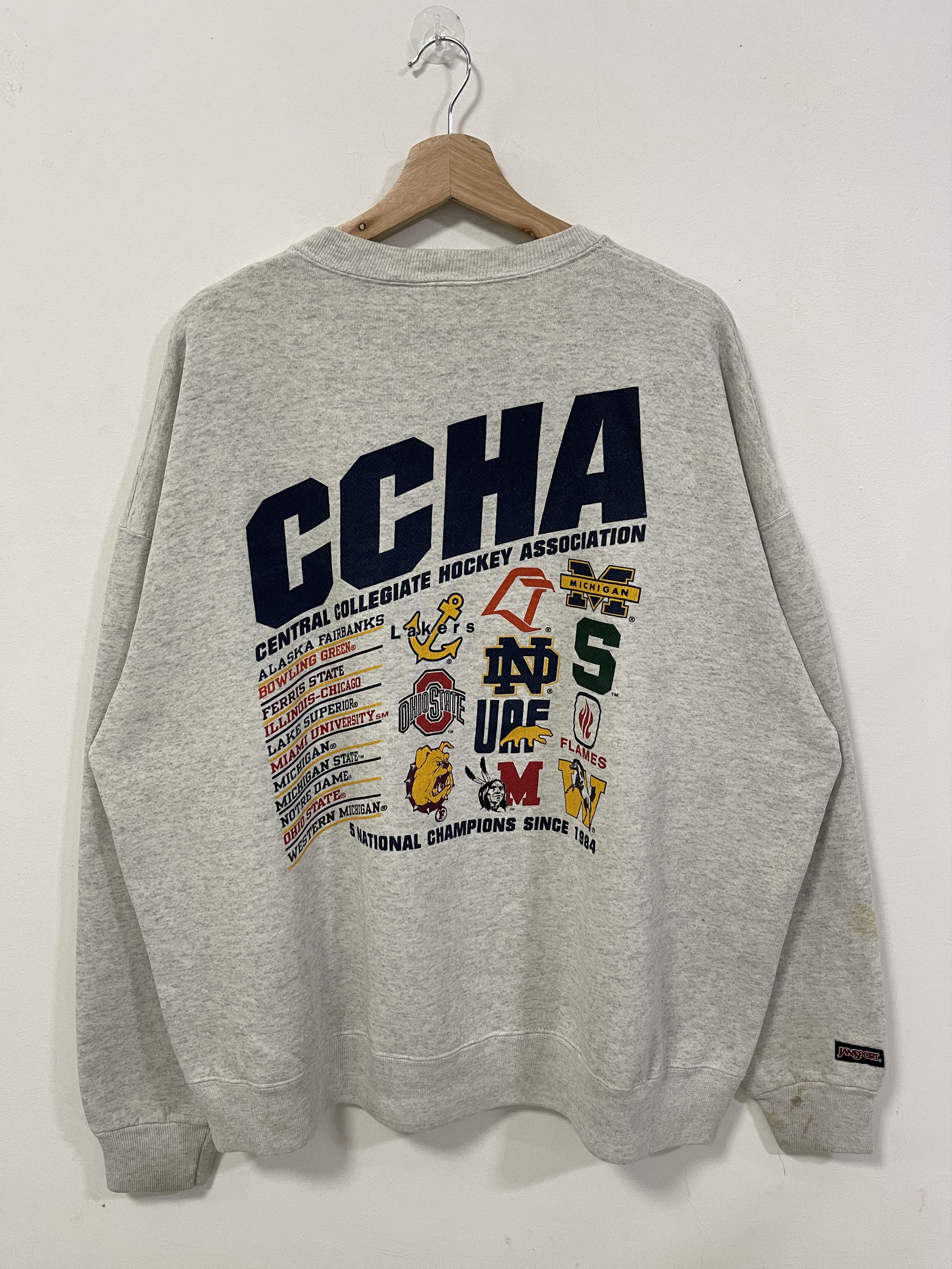 Jansport Vintage CCHA Michigan Sate Hockey Oversized | Grailed