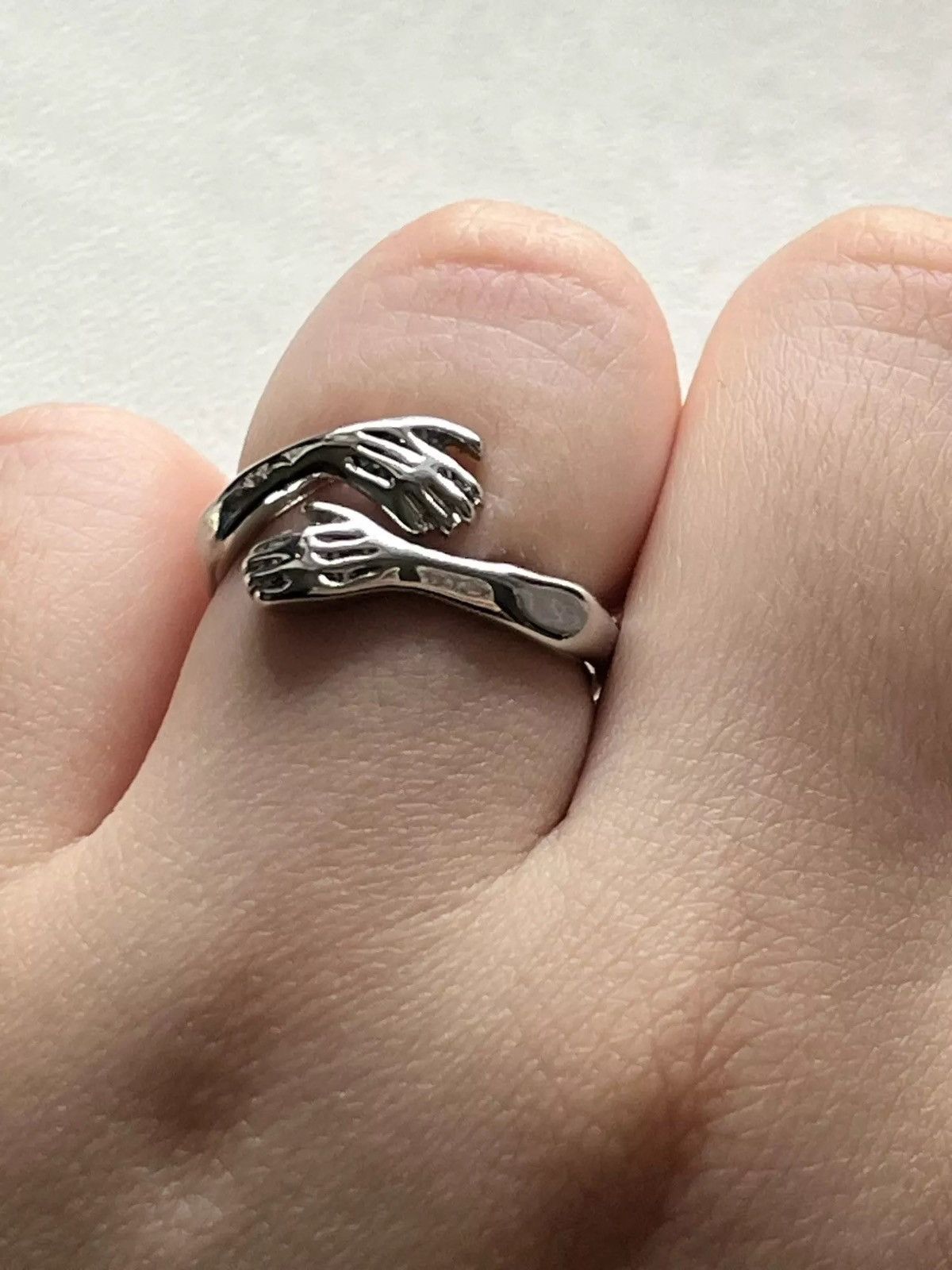 Jewelry × Streetwear × Vintage Hand Finger Ring Art Silver Anatomy ...