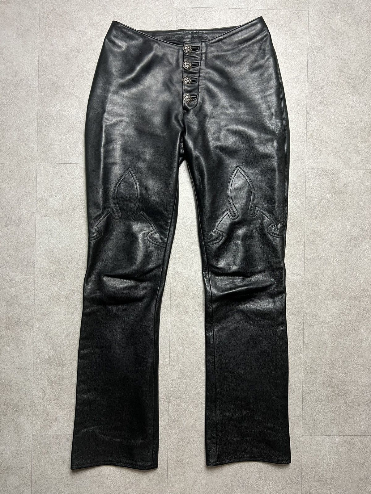 Chrome Hearts Chrome Hearts Flea Leather Pants | Grailed