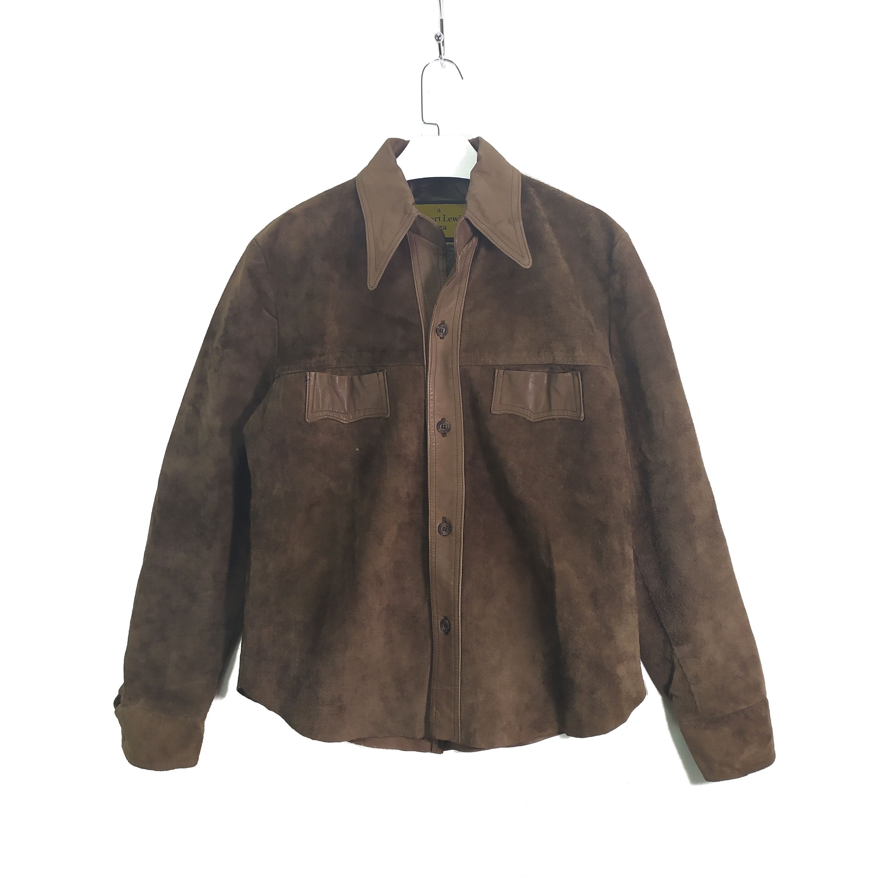 Genuine Leather Vintage A Robert Lewis Idea Suede Leather Jacket #48-3 ...