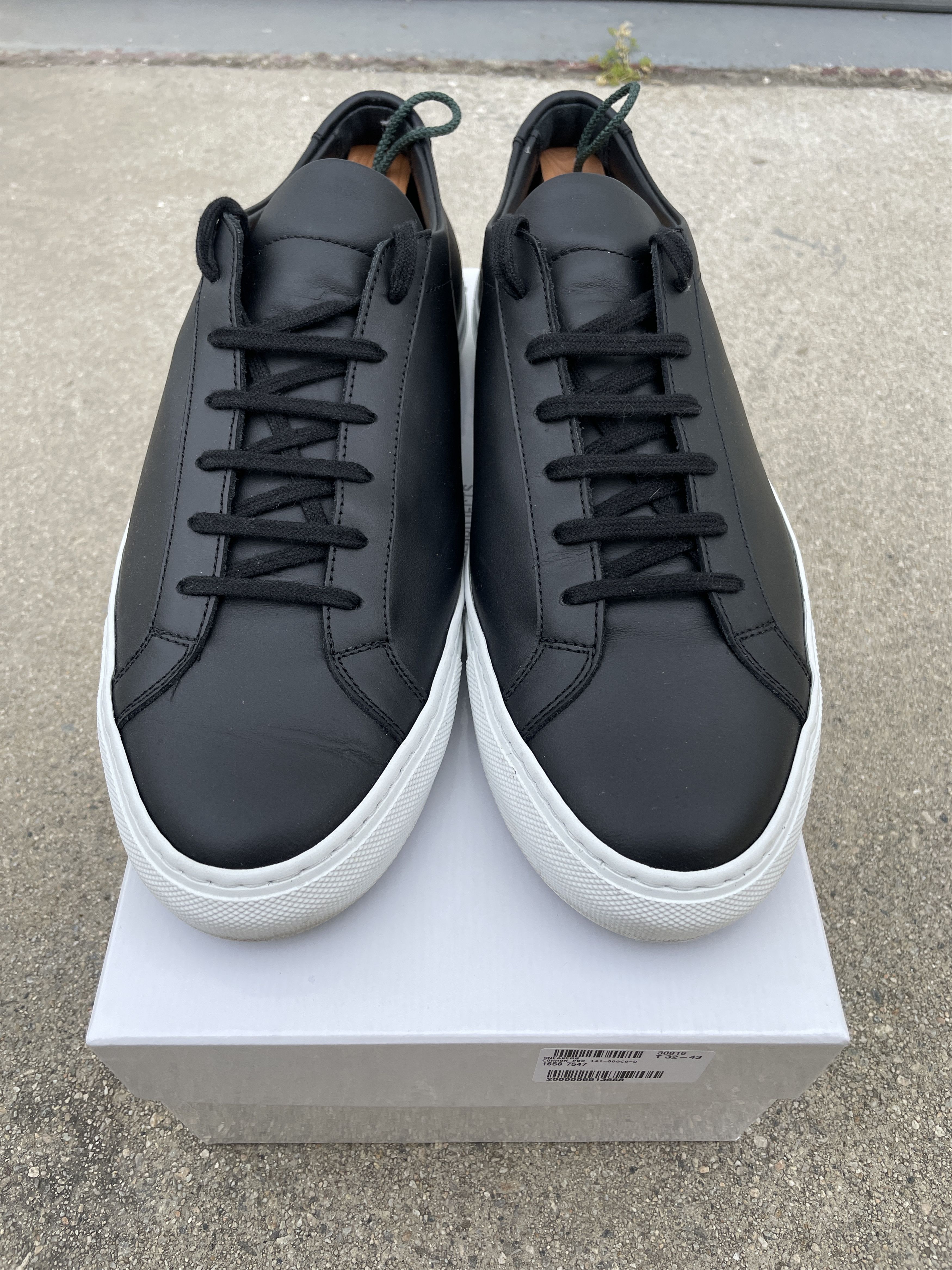 Common Projects Common Projects Original Achilles Low Black White Sole ...