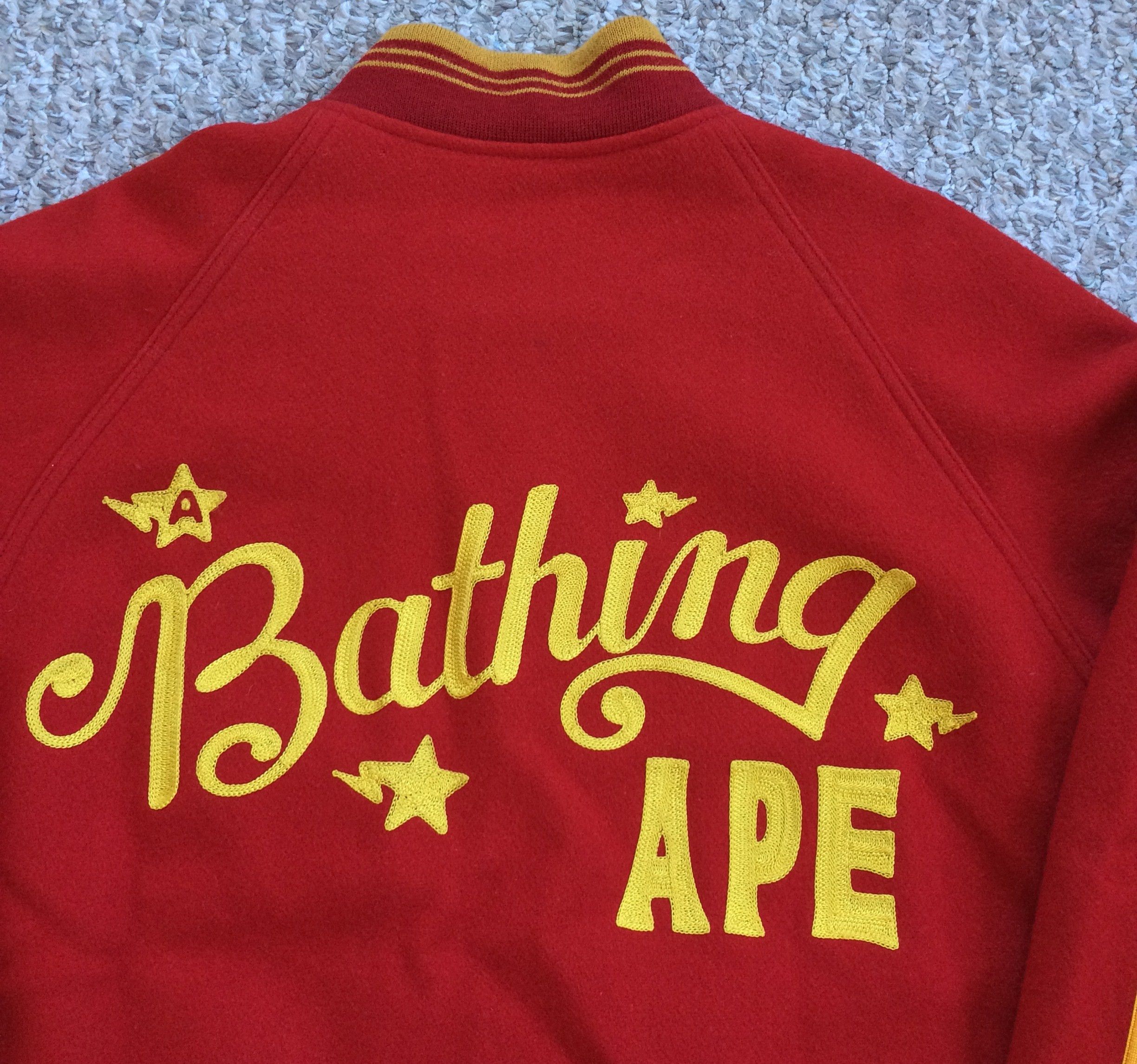 Bape OG Bapesta Stars Wool Bomber Jacket | Grailed