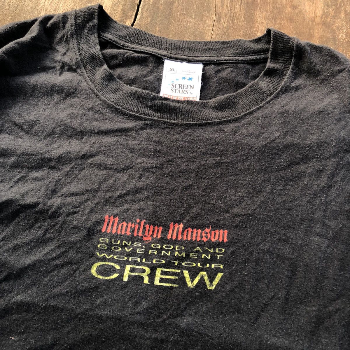 Marilyn Manson × Vintage Marilyn Manson World Tour Crew Vintage T Shirt ...
