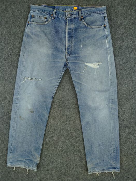 Vintage 90s Light Wash Vintage Levi's 501 36x29.5 Denim -JN1002 | Grailed