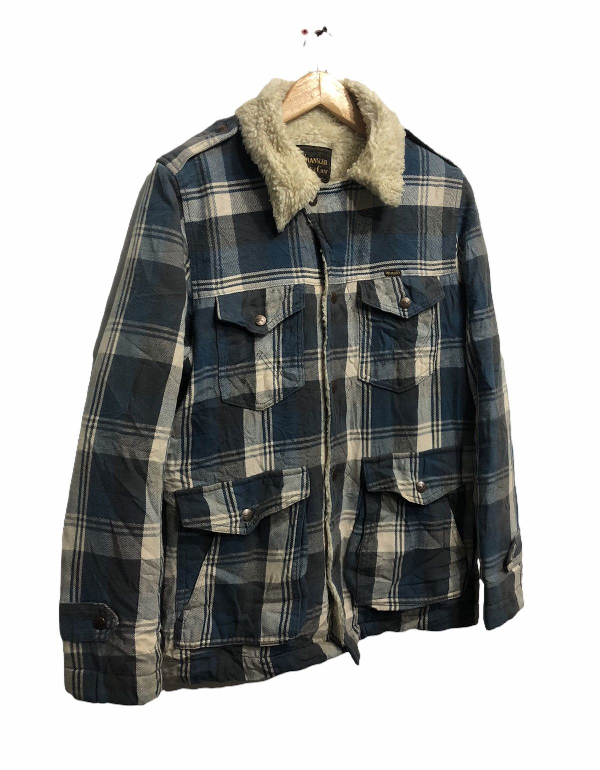 Vintage 🔥RUGGED FLANNEL 🔥WRANGLER DEEP PILE SHERPA FLANNEL | Grailed