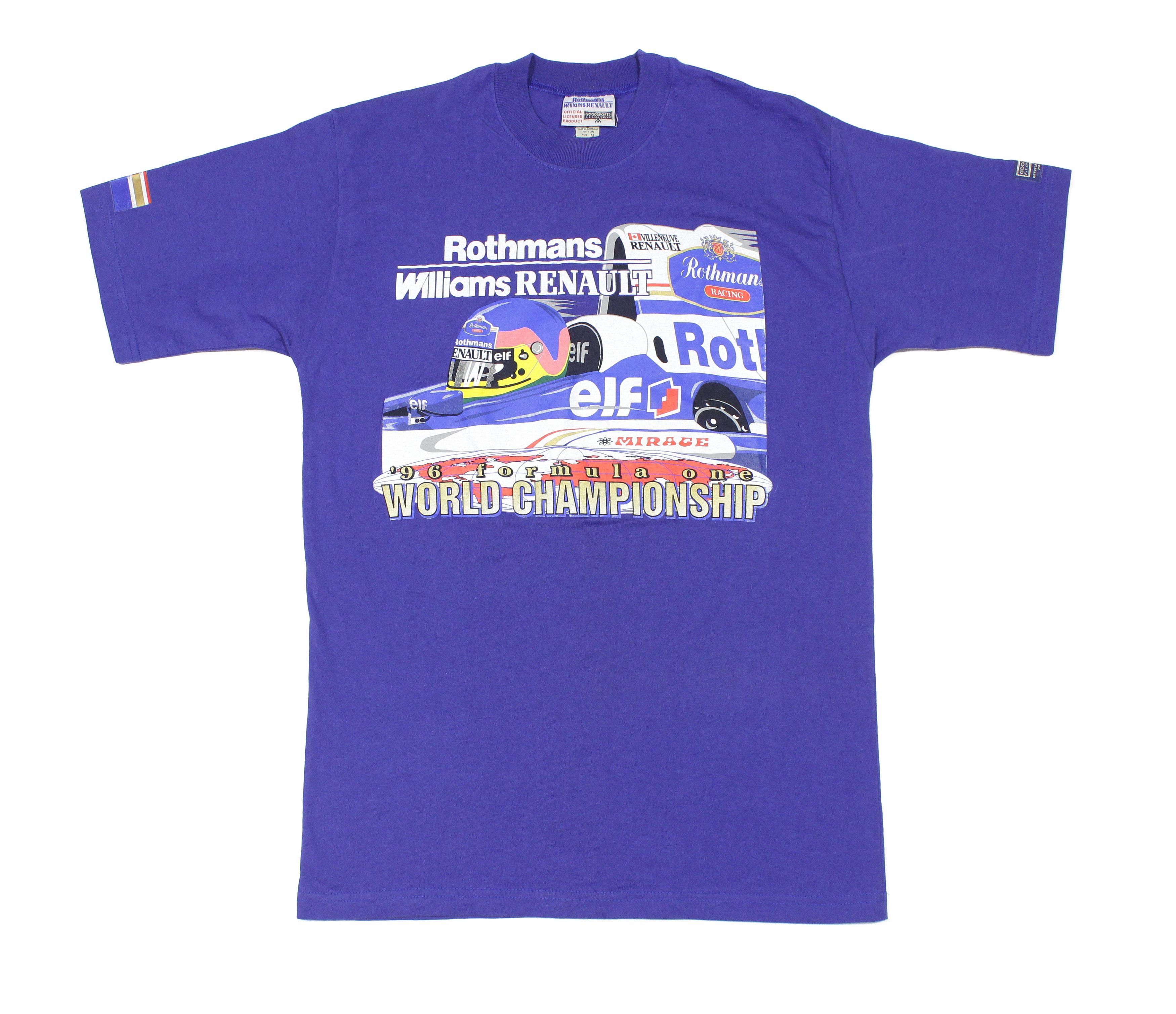Racing × Vintage 1996 Formula 1 Williams Renault Rothmans T-Shirt | Grailed