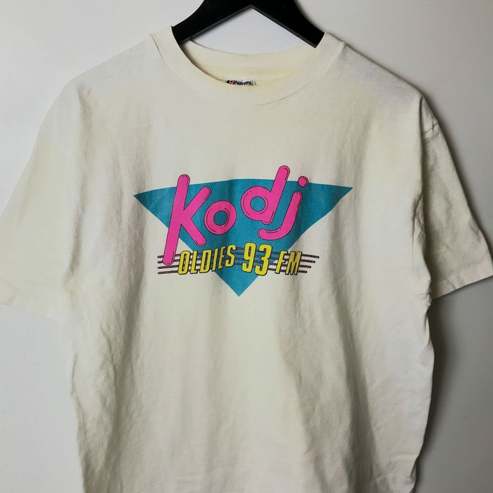 Vintage 90s Vintage Kodj Oldies 93 FM T Shirt Radio Station Music XL ...