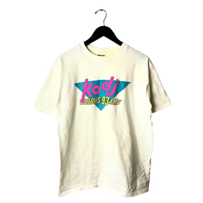 Vintage 90s Vintage Kodj Oldies 93 FM T Shirt Radio Station Music XL ...