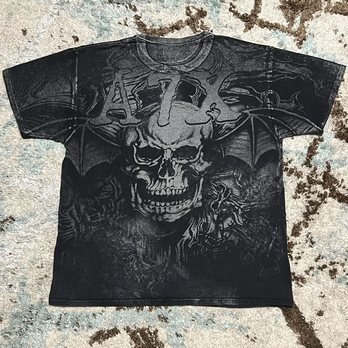 Affliction 2011 Avenged Sevenfold Nightmare Skull AOP Band Shirt Large ...