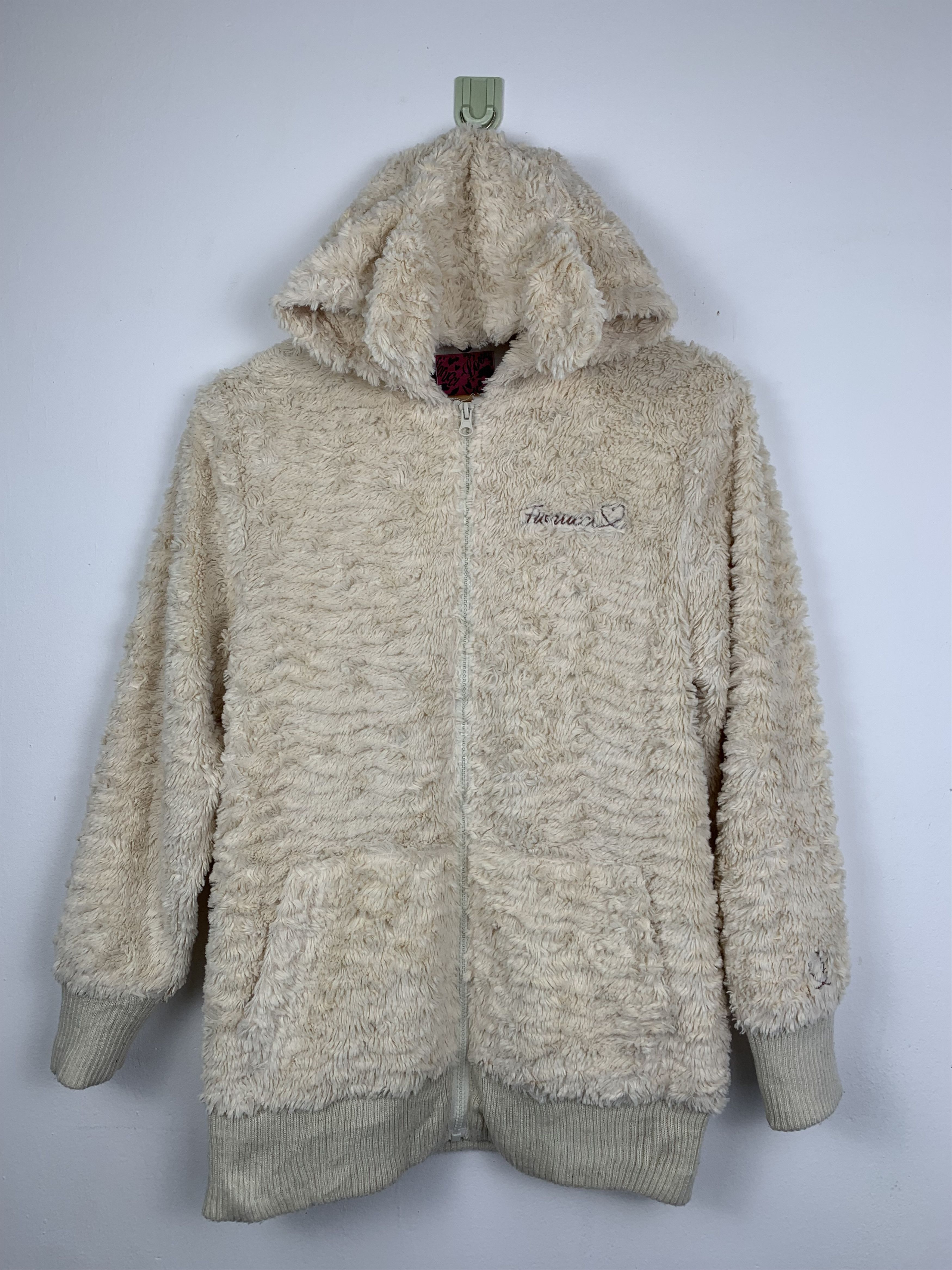 Fiorucci Vintage FIORUCCI Sherpa Hoodie Polka Dot Lining Jacket | Grailed