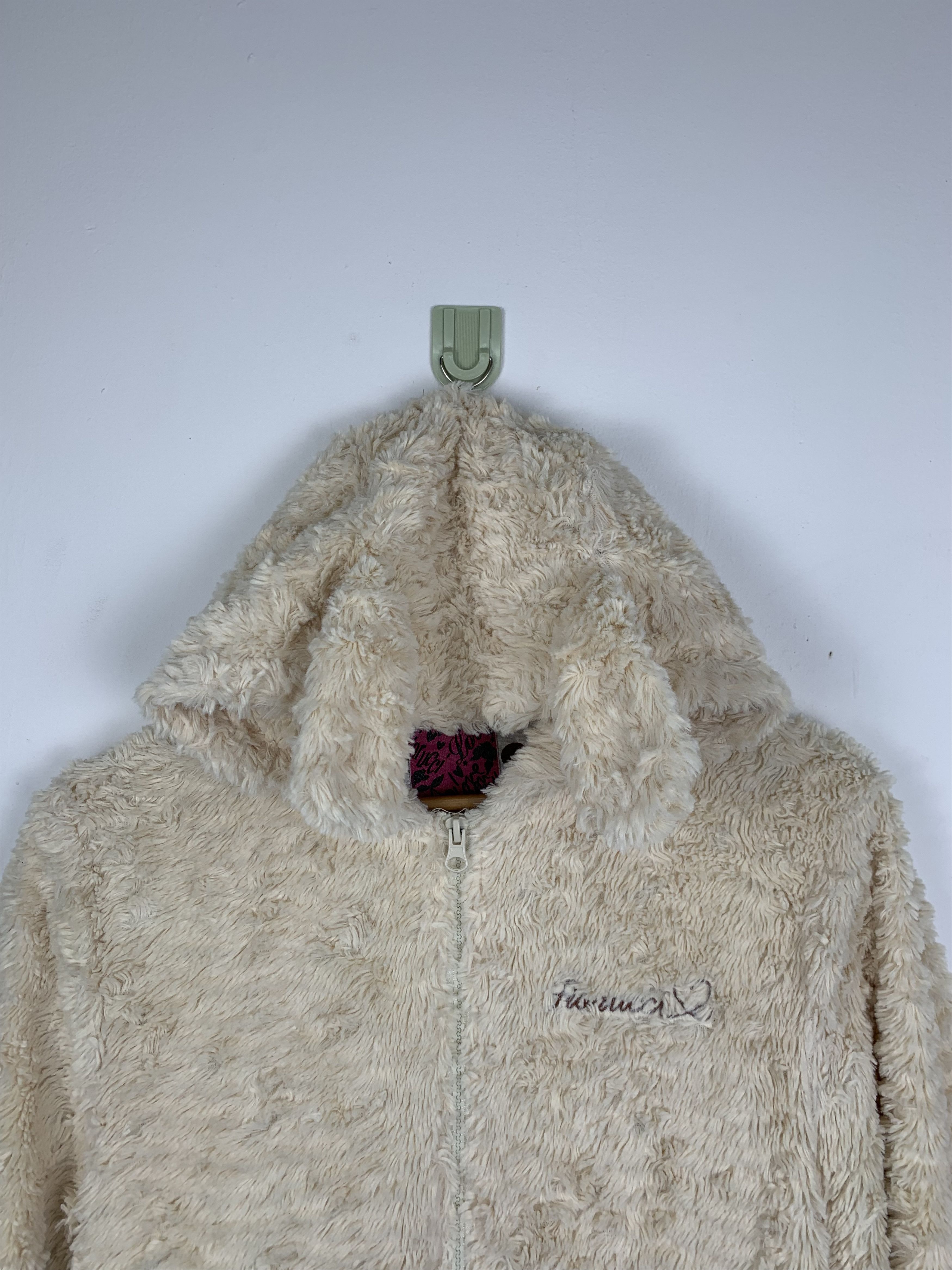 Fiorucci Vintage FIORUCCI Sherpa Hoodie Polka Dot Lining Jacket | Grailed