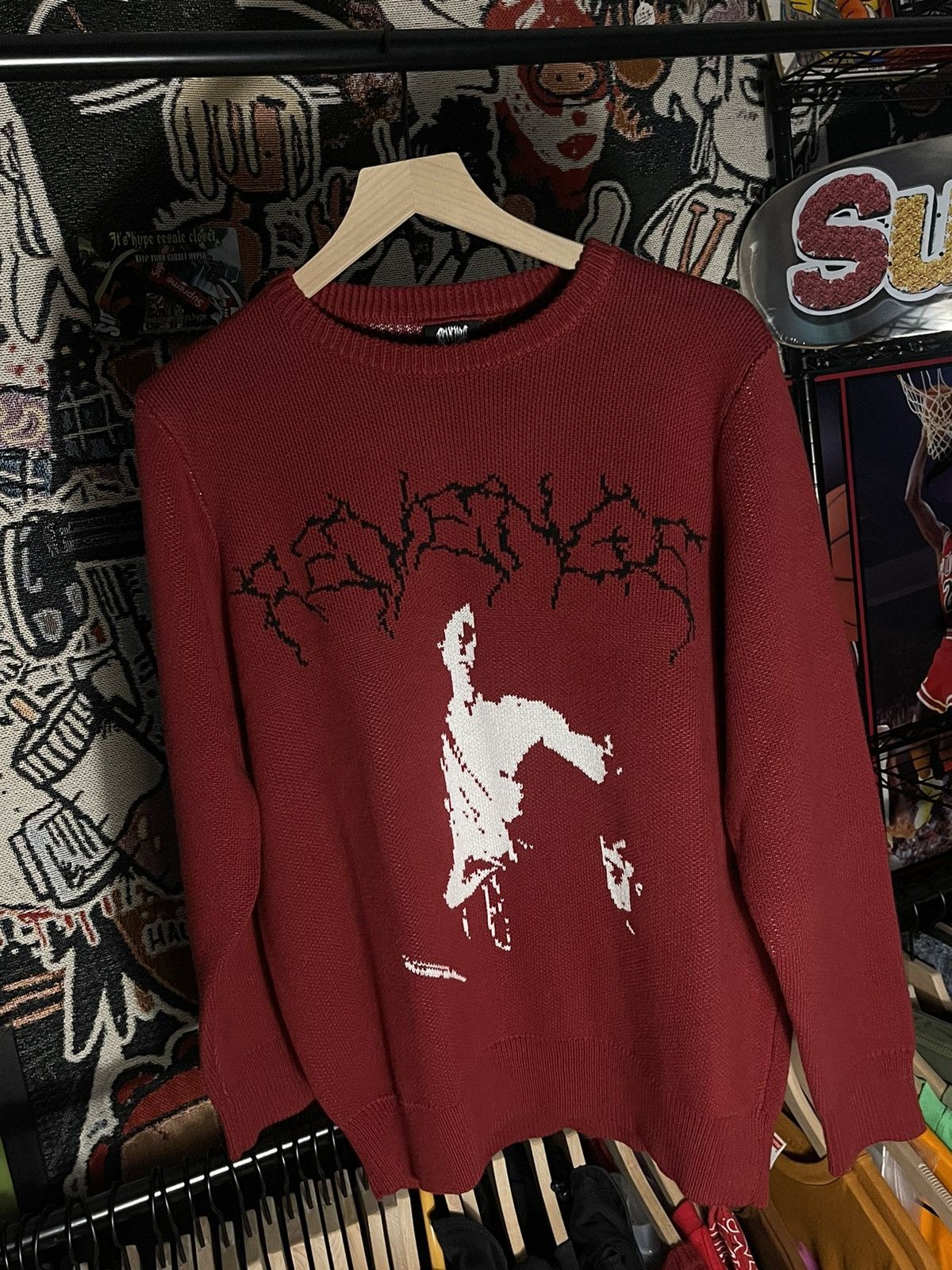 Revenge Revenge David and Goliath knit sweater | Grailed