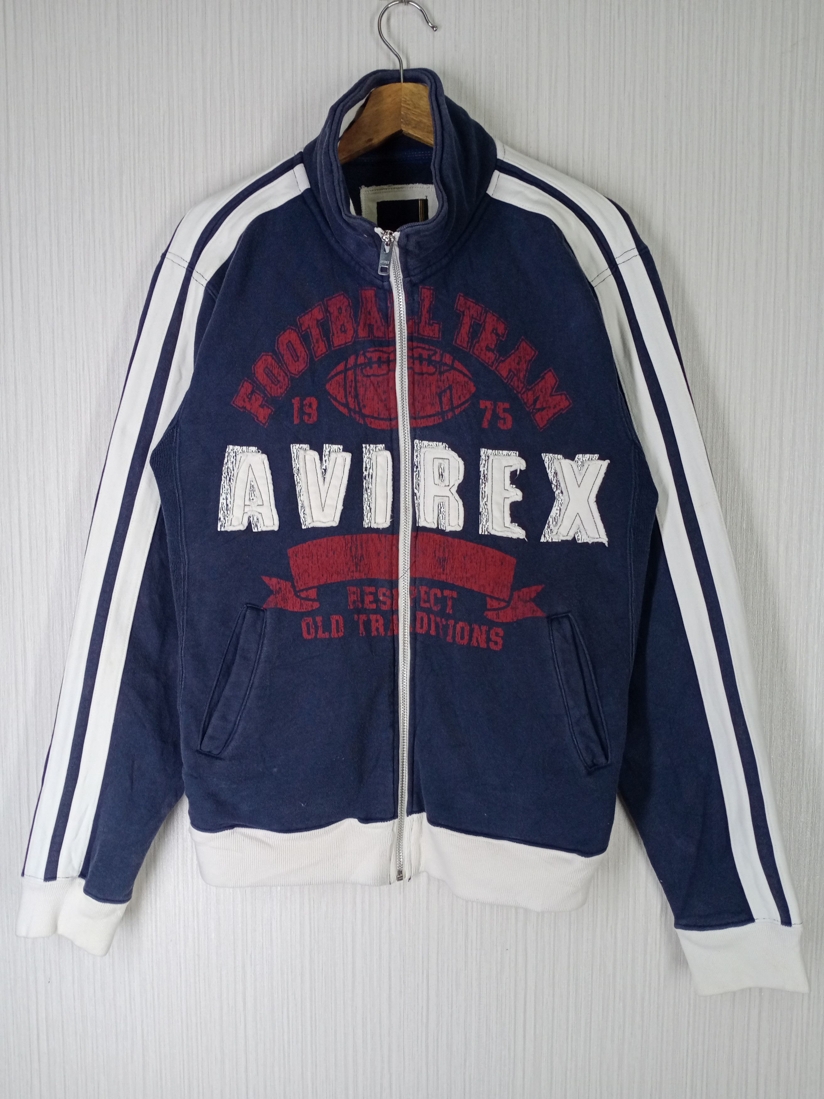 Avirex VINTAGE AVIREX VARSITY BIG LOGO VARSITY SWEATER | Grailed