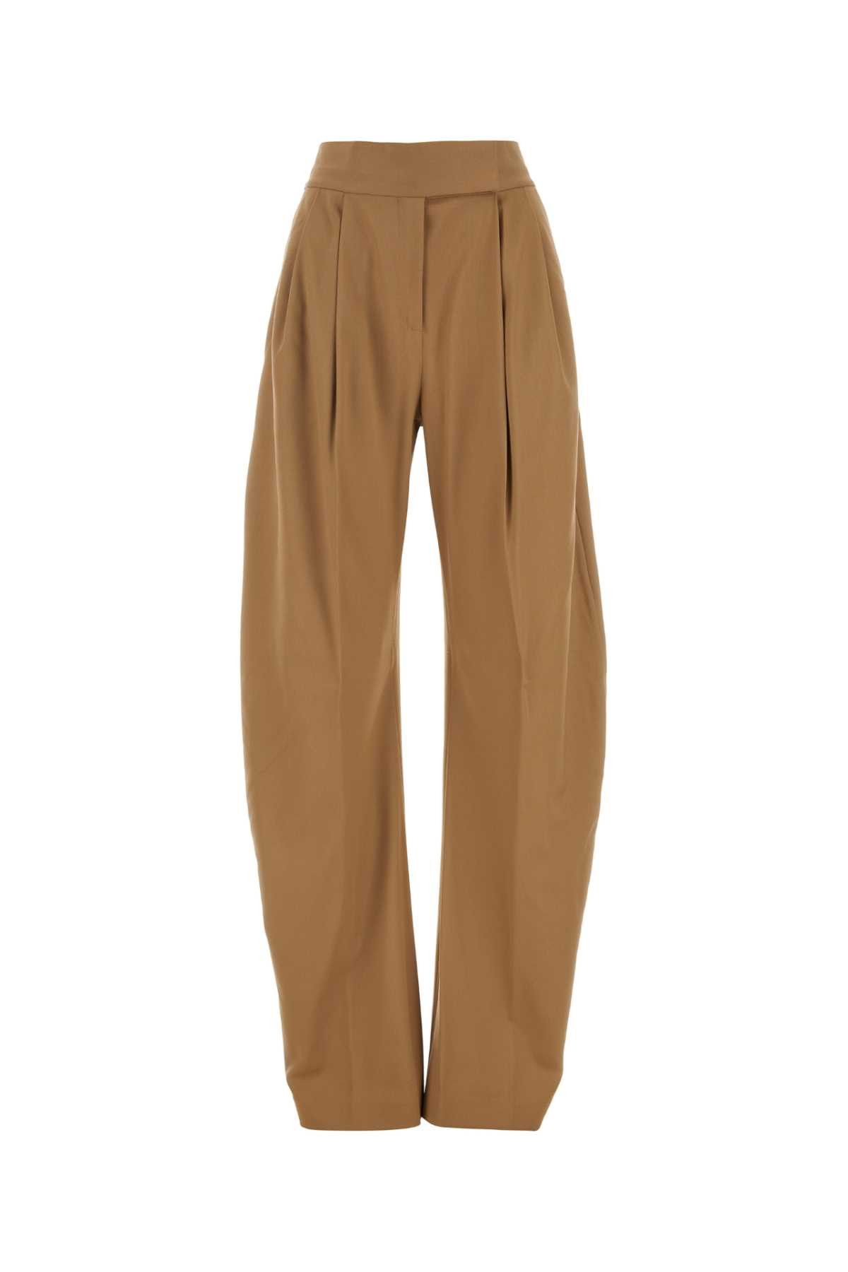 The Attico Camel Stretch Wool Wide-Leg Gary Pant | Grailed