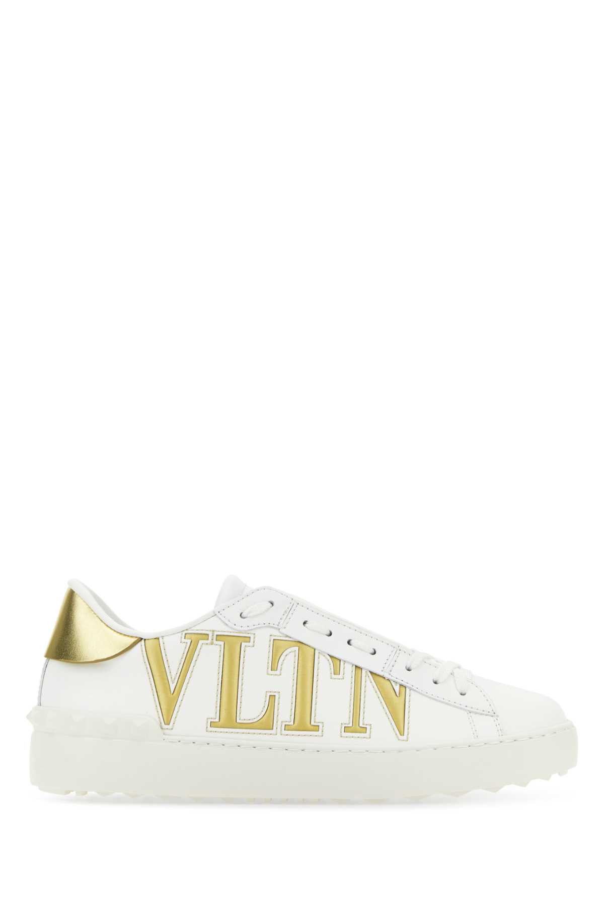 Valentino White Leather Open Vltn Sneakers | Grailed