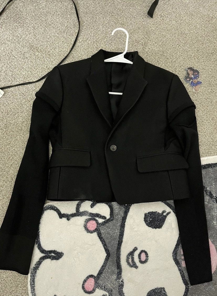 Rick Owens × Rick Owens Drkshdw RICK OWENS FW17 CROPPED WEAKLING BLAZER ...