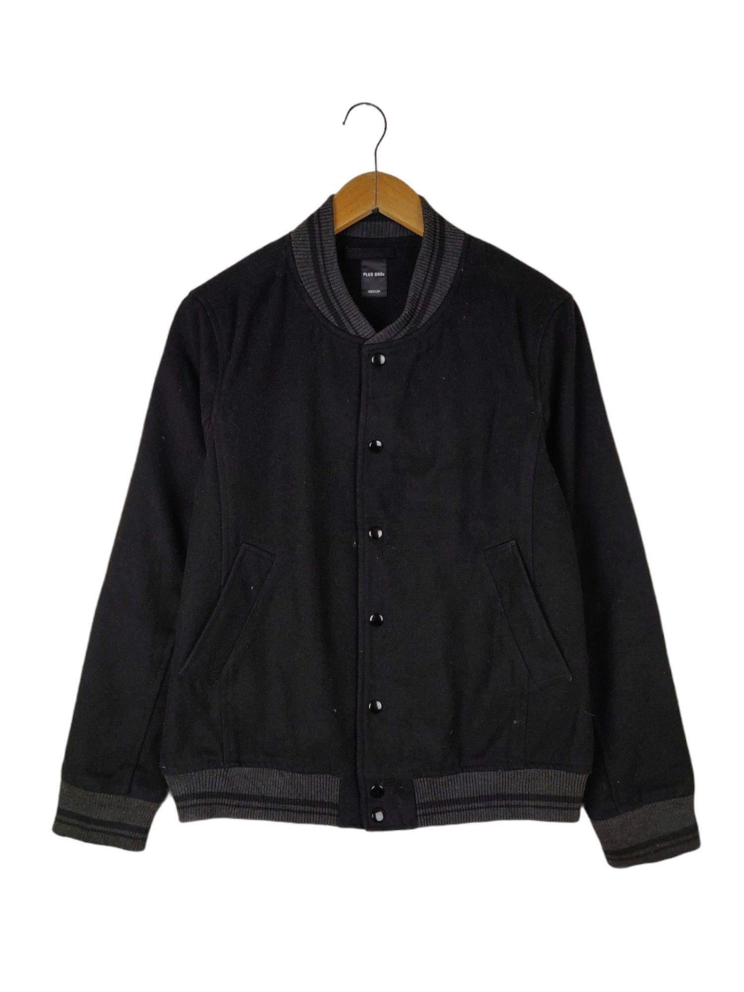 Japanese Brand × Plus One Clothing Plus One Japan Plain Bomber Varsity ...