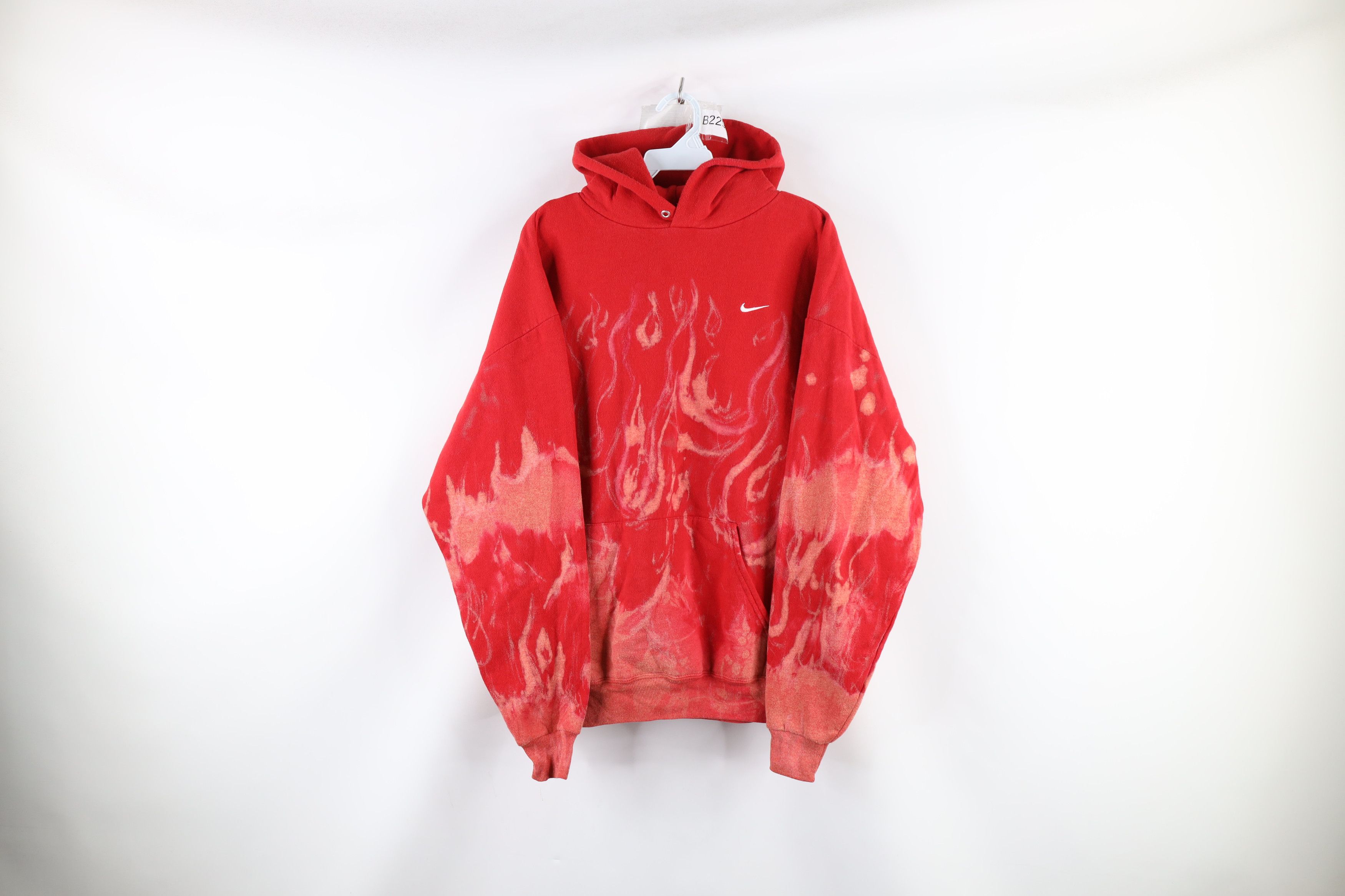 Nike Vintage Nike Travis Scott Mini Swoosh Fire Flames Hoodie | Grailed