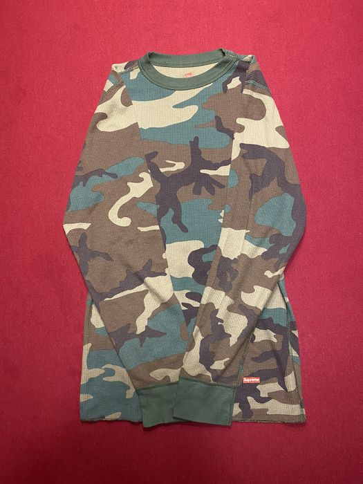 Supreme Hanes X Supreme Thermal Crewneck (FW19) | Grailed