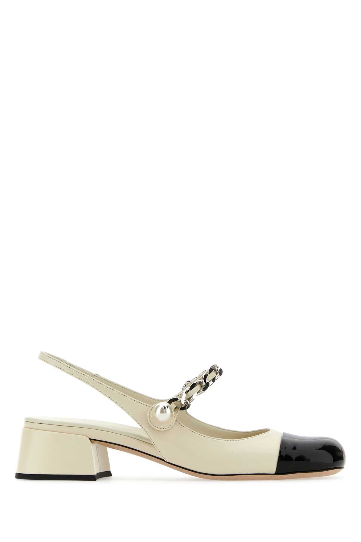 Miu Miu Ivory Leather Pumps | Grailed