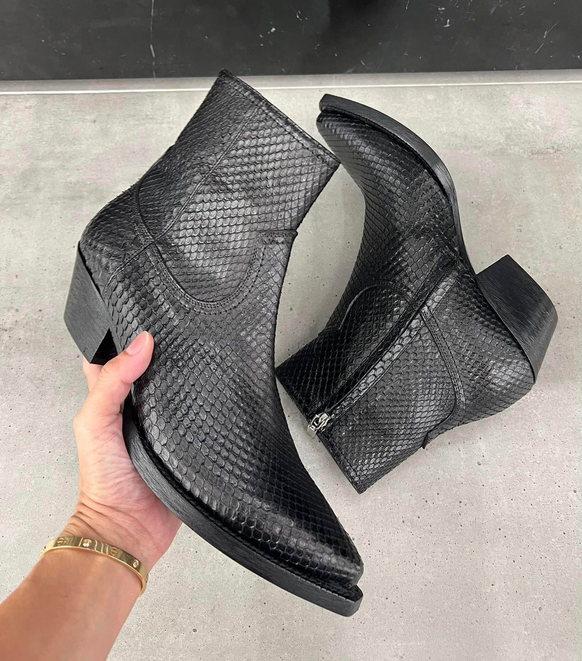 Saint Laurent Paris 18FW Python Lukas Boots sz40/42/44/46 | Grailed