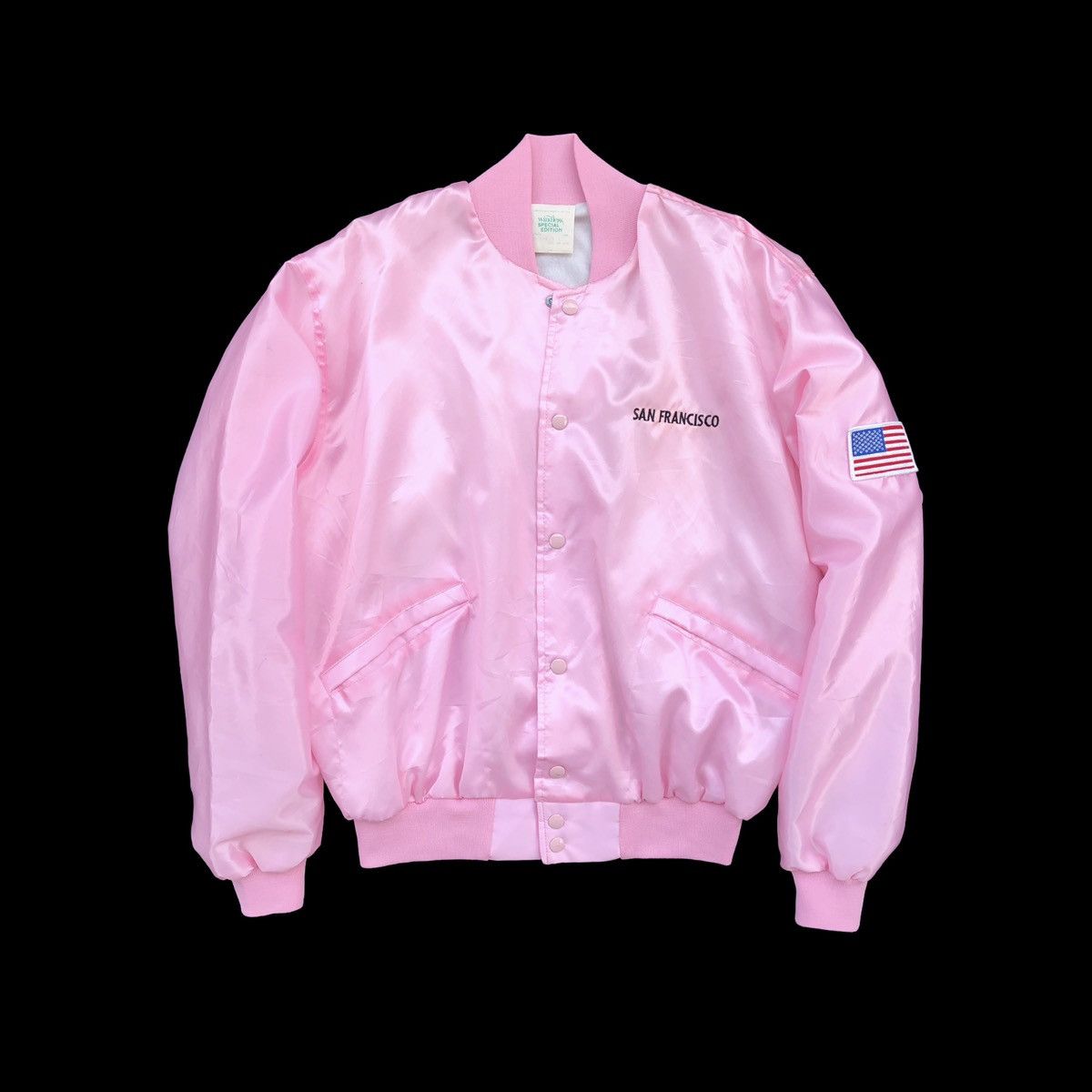 Made In Usa × Varsity Jacket × Vintage Vintage San Francisco Satin ...