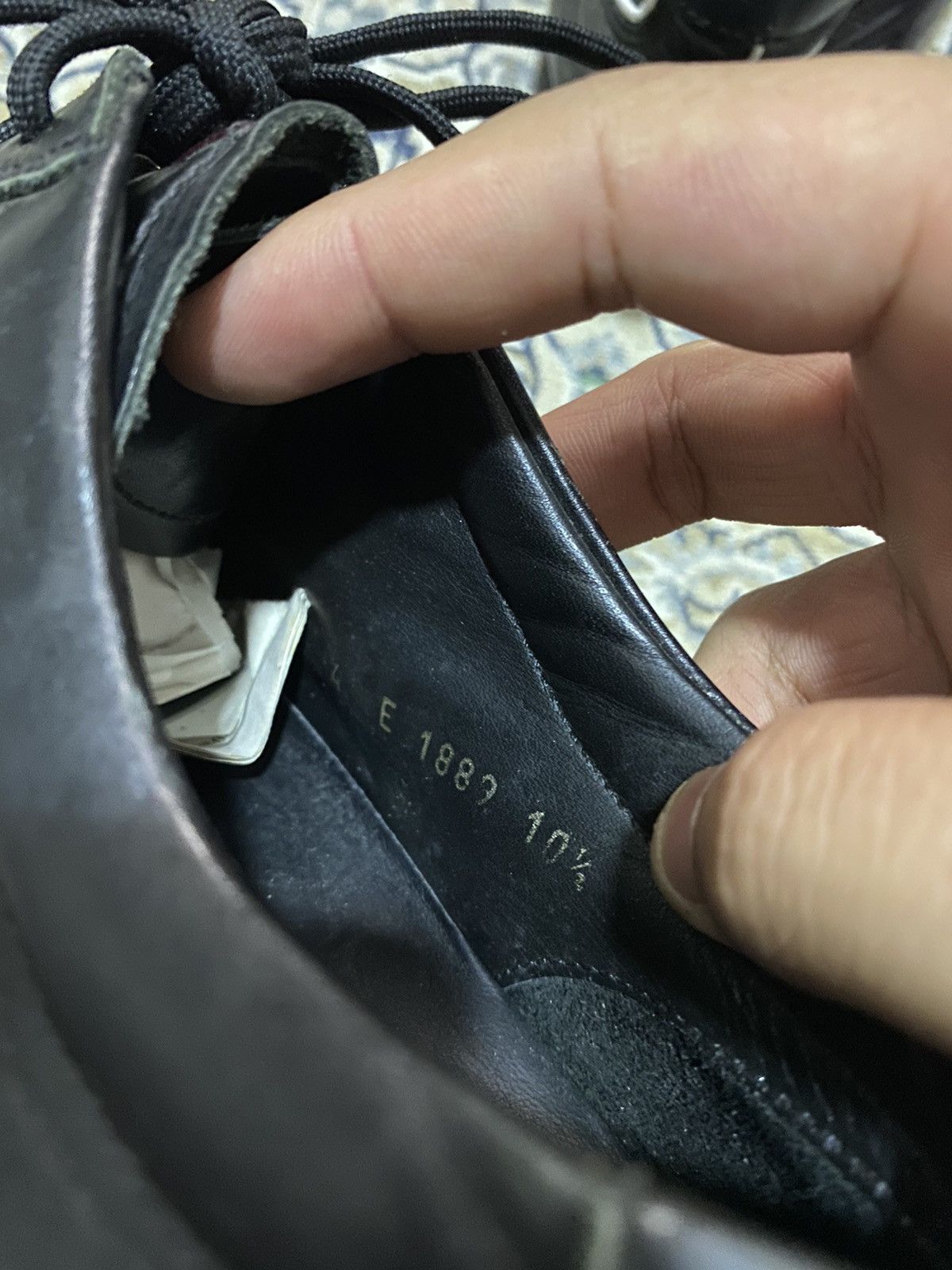 Luxury × Prada Vtg Prada Black Sneakers Lace Up Lining White Casual ...