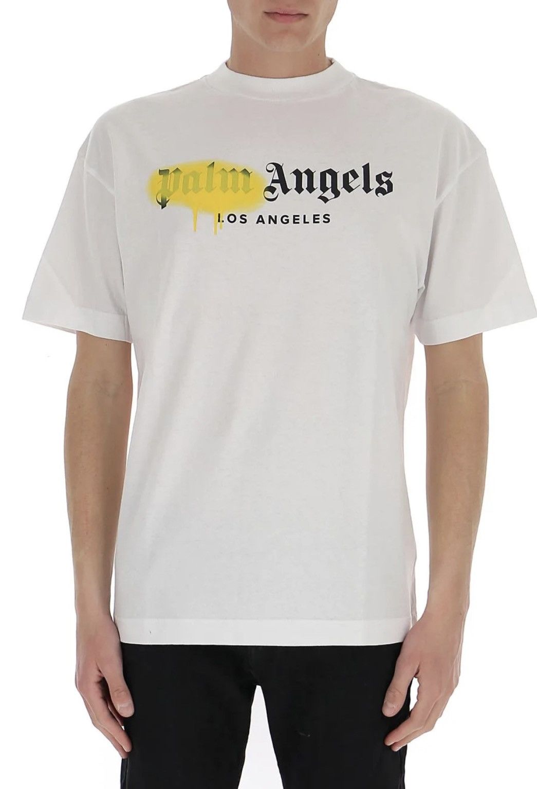 Palm Angels Palm Angels Spray Paint Logo Printed T-Shirt | Grailed