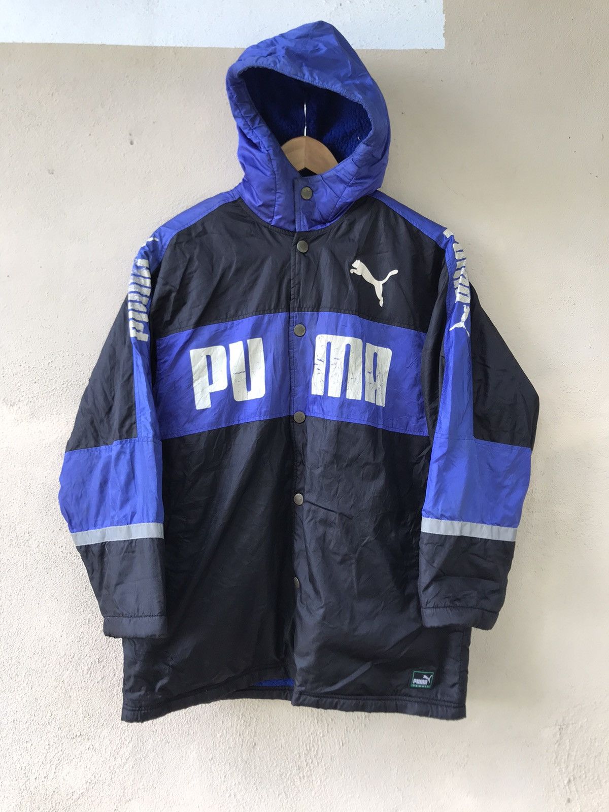 Puma × Vintage Vintage Puma Parka Jacket sherpa inside | Grailed
