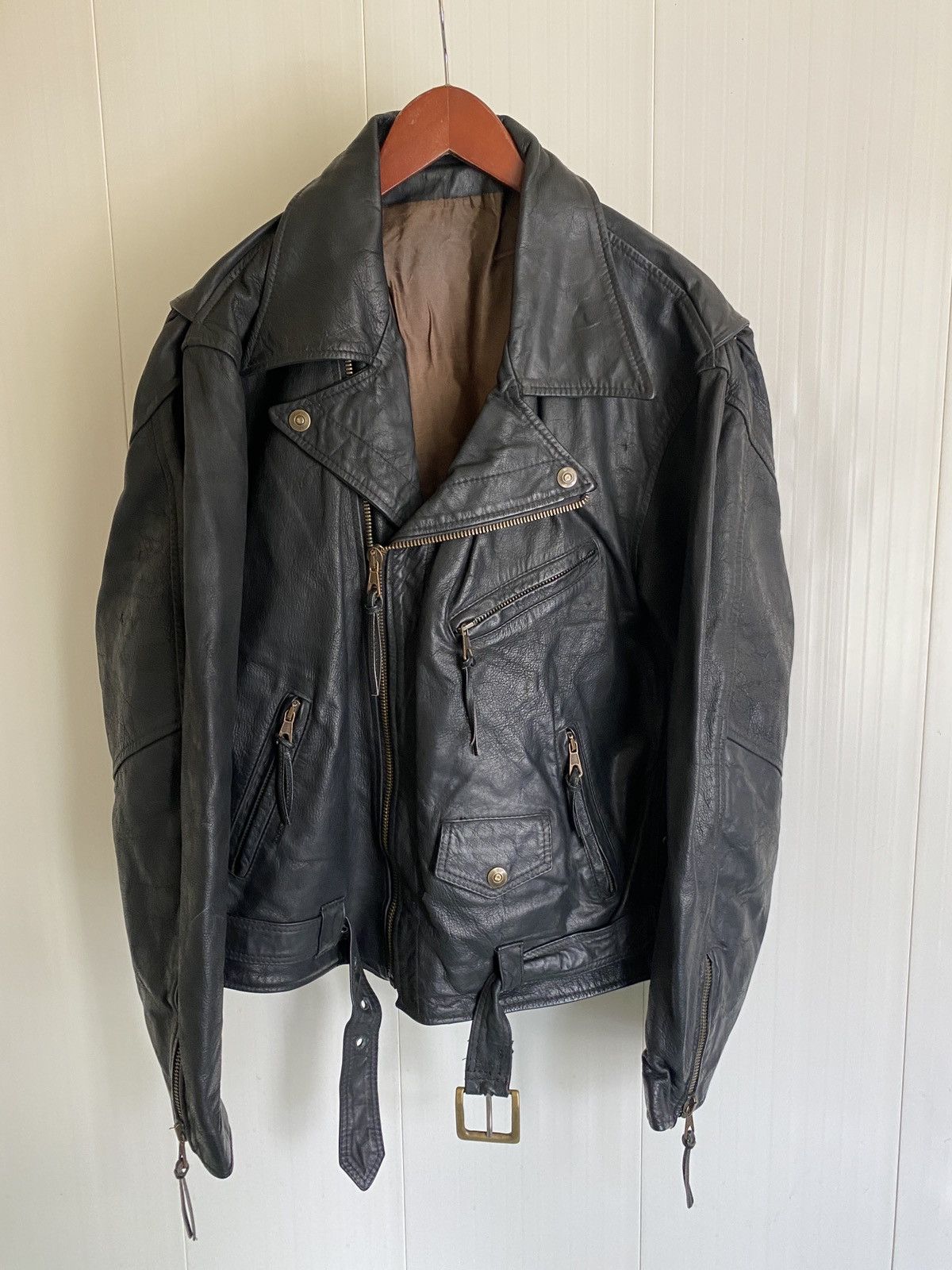 Leather Jacket × Rare × Vintage Rare Italian vintage 1970s motorcycle ...