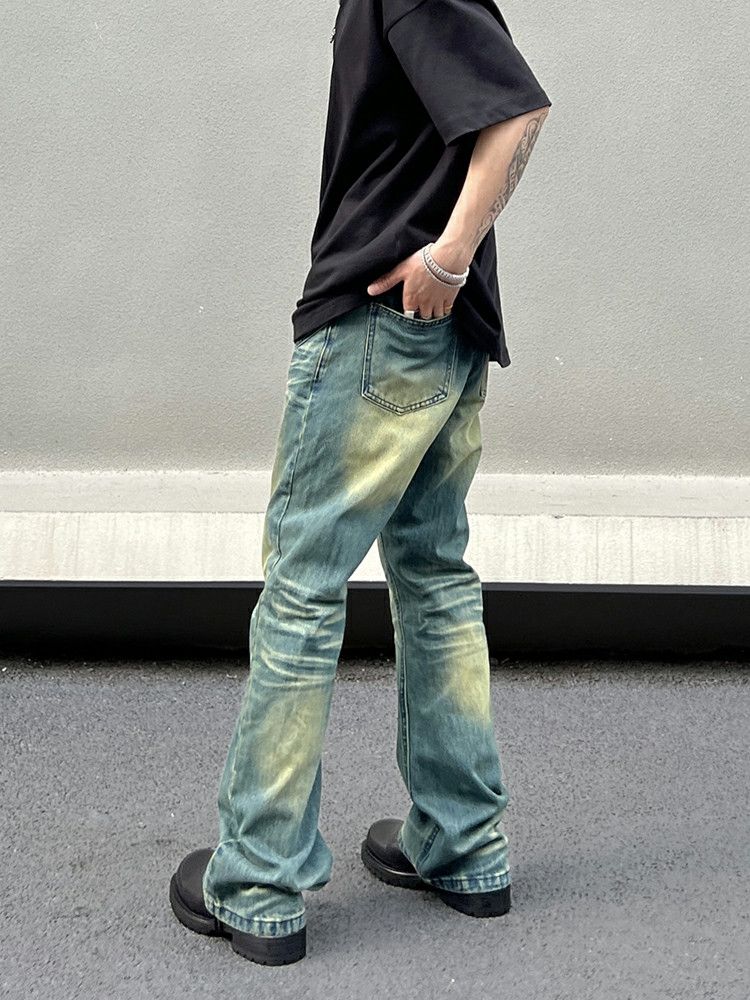 Vintage carpenter flared fade pants | Grailed