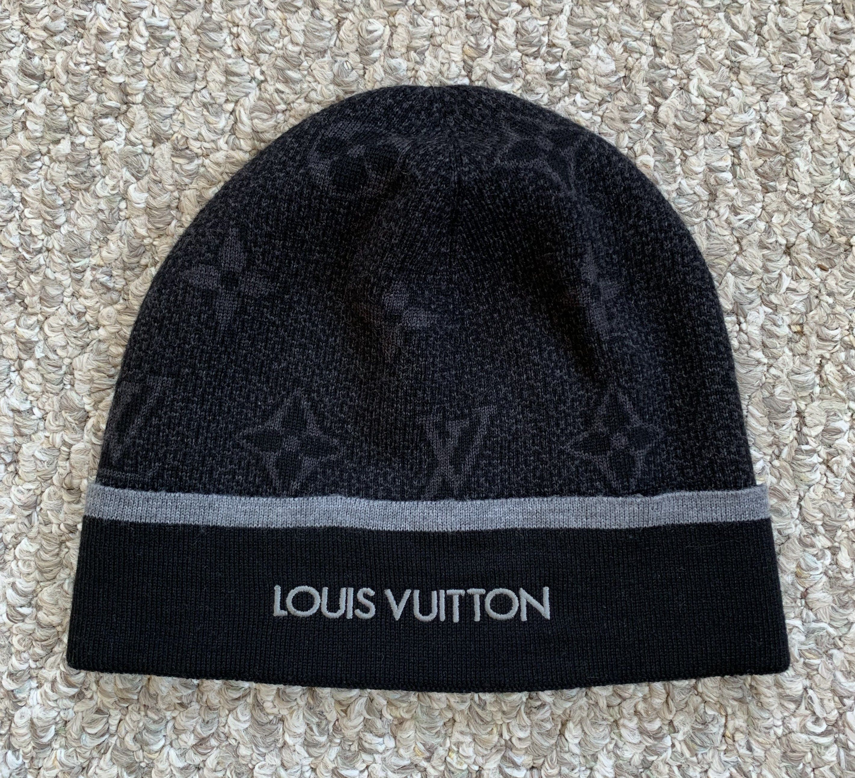 Louis Vuitton Louis Vuitton Monogram Logo Beanie | Grailed