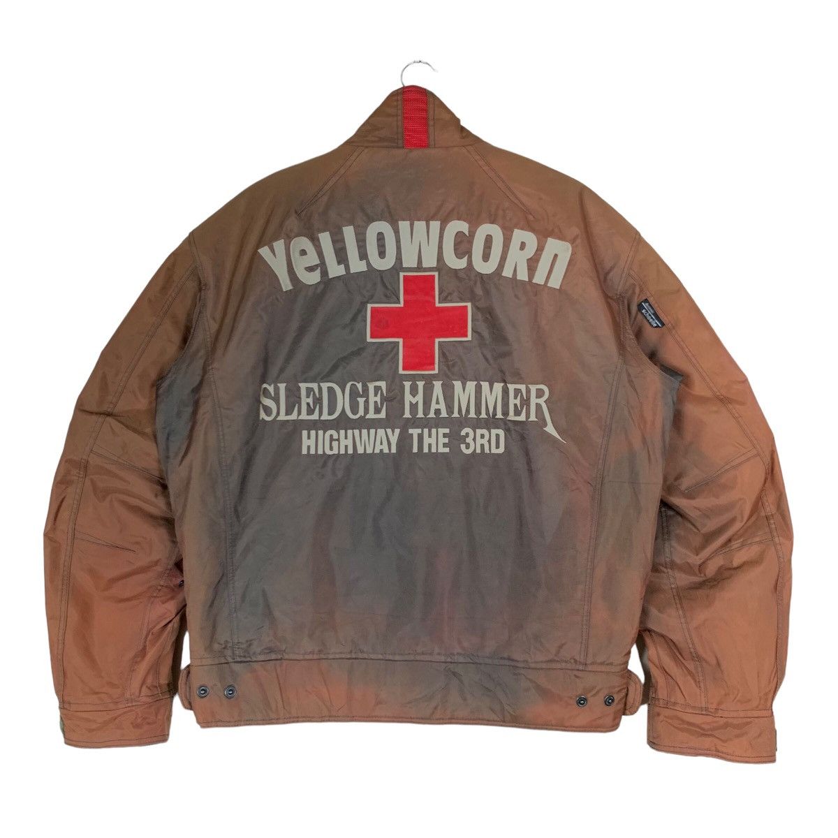 Distressed Denim VINTAGE YELLOW CORN JACKET MOTOR JACKET DISTRESSED ...