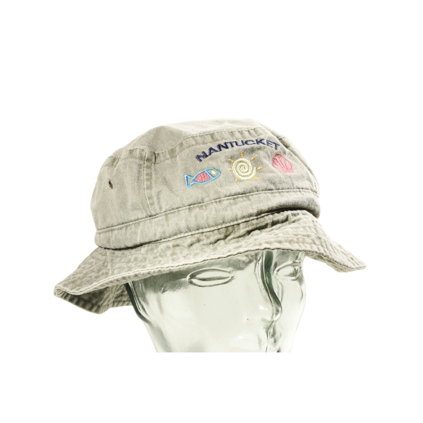 Vacation × Vintage Faded Nantucket Bucket Hat Beach Fish Golf Logo ...