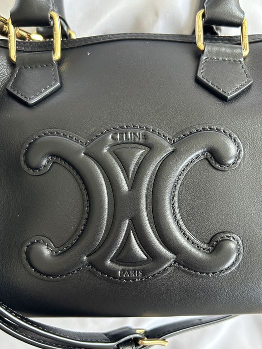 Celine Celine Boston Cuir Triomphe in Black Smooth Calfskin | Grailed