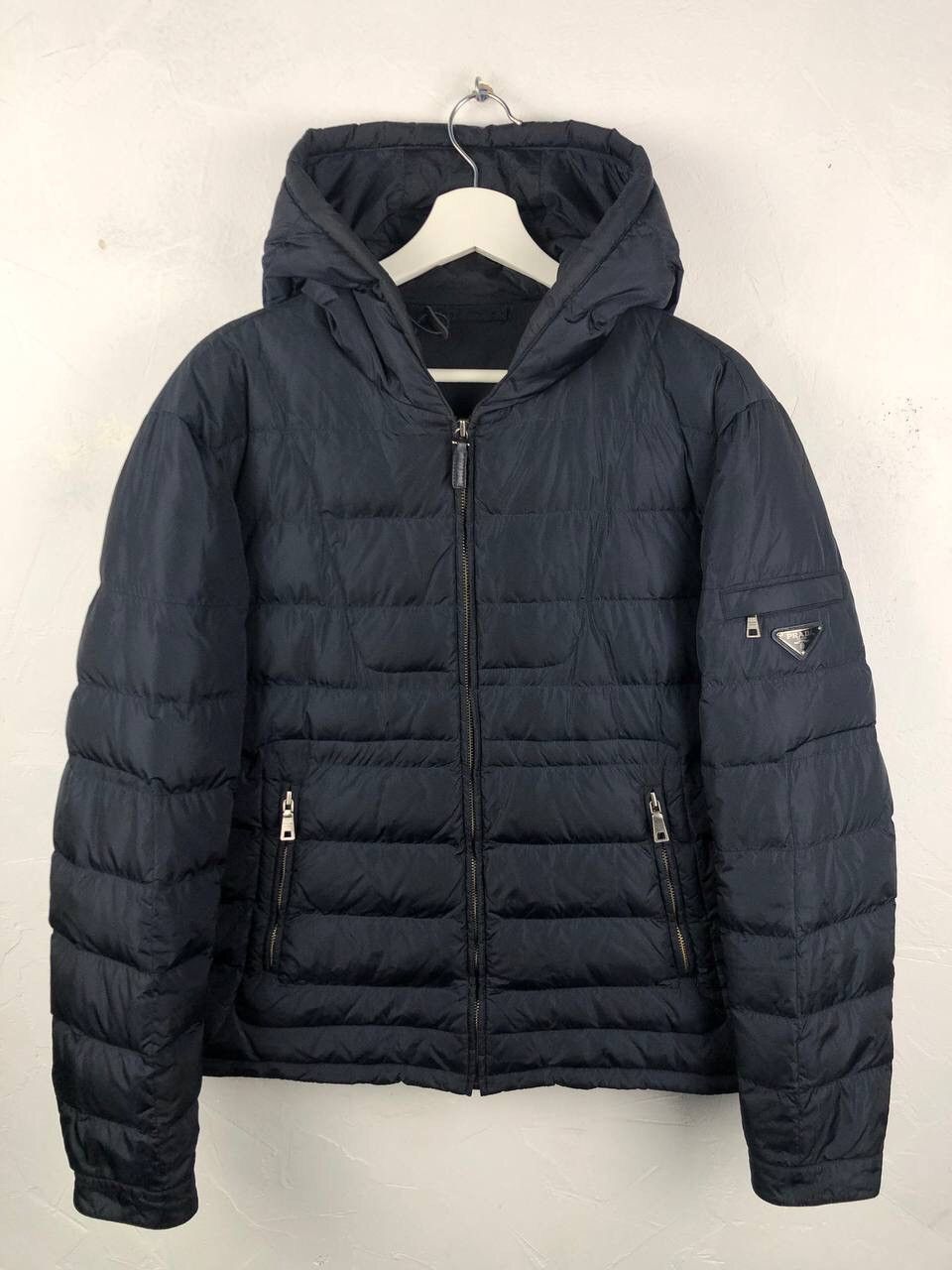 Prada Prada Hooded Goose Down Puffer Triangle Badge Nylon Jacket | Grailed