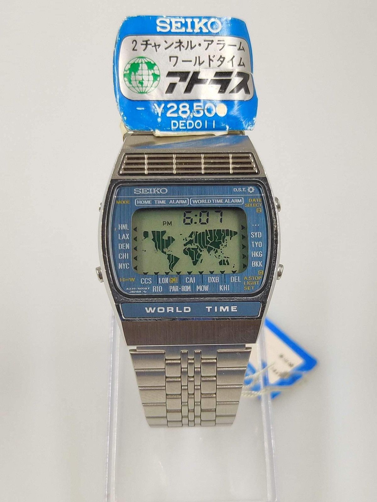 Seiko × Vintage RARE VINTAGE SEIKO A239-502A WORLD TIME DIGITAL WATCH ...