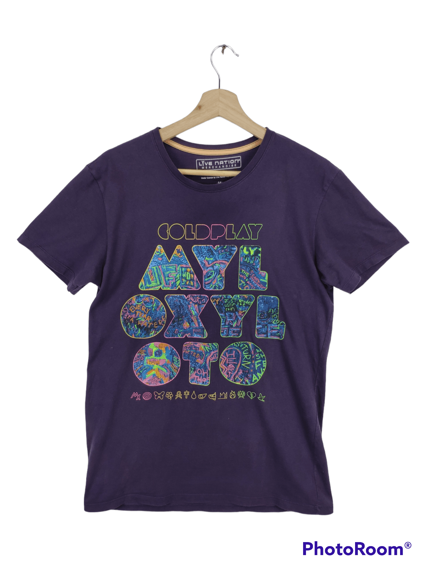 Band Tees × Rock Band × Tour Tee Coldplay Shirt Live Nation Merchandise ...