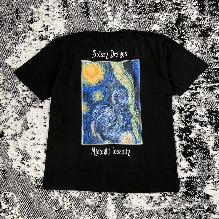 Stussy STUSSY MIDNIGHT INSANITY TEE BLACK - LARGE | Grailed