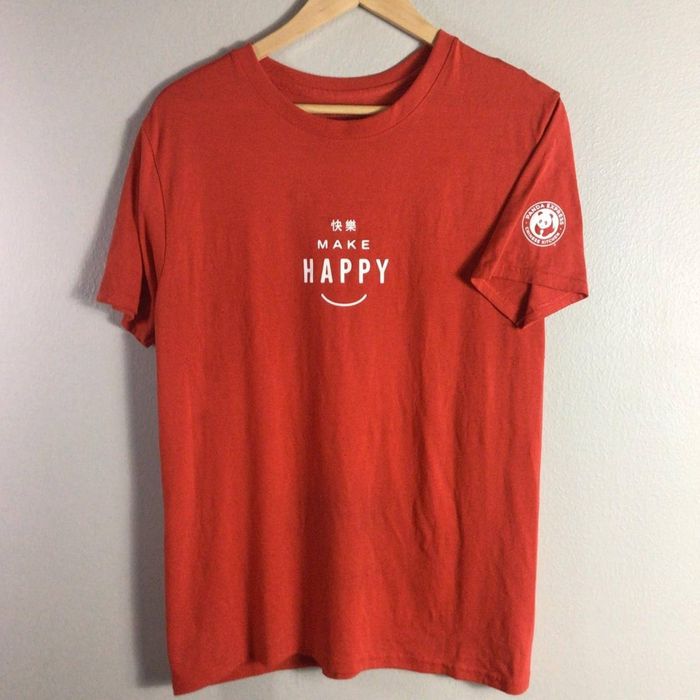Gildan Panda Express Make Happy Employee T Shirt Red White Medium | Grailed