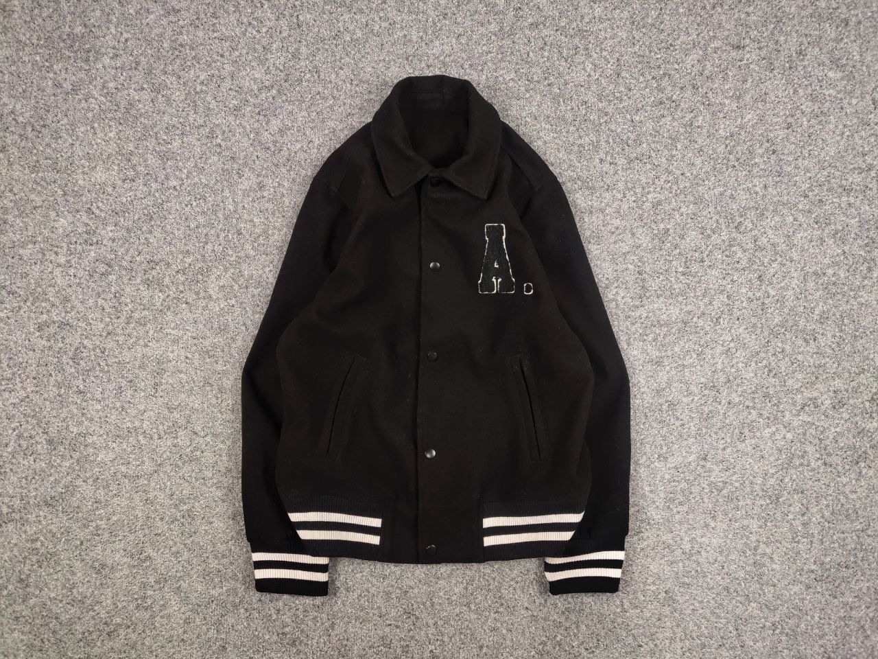 Streetwear × Varsity Jacket × Vintage Vintage 90's letterman A. Black ...