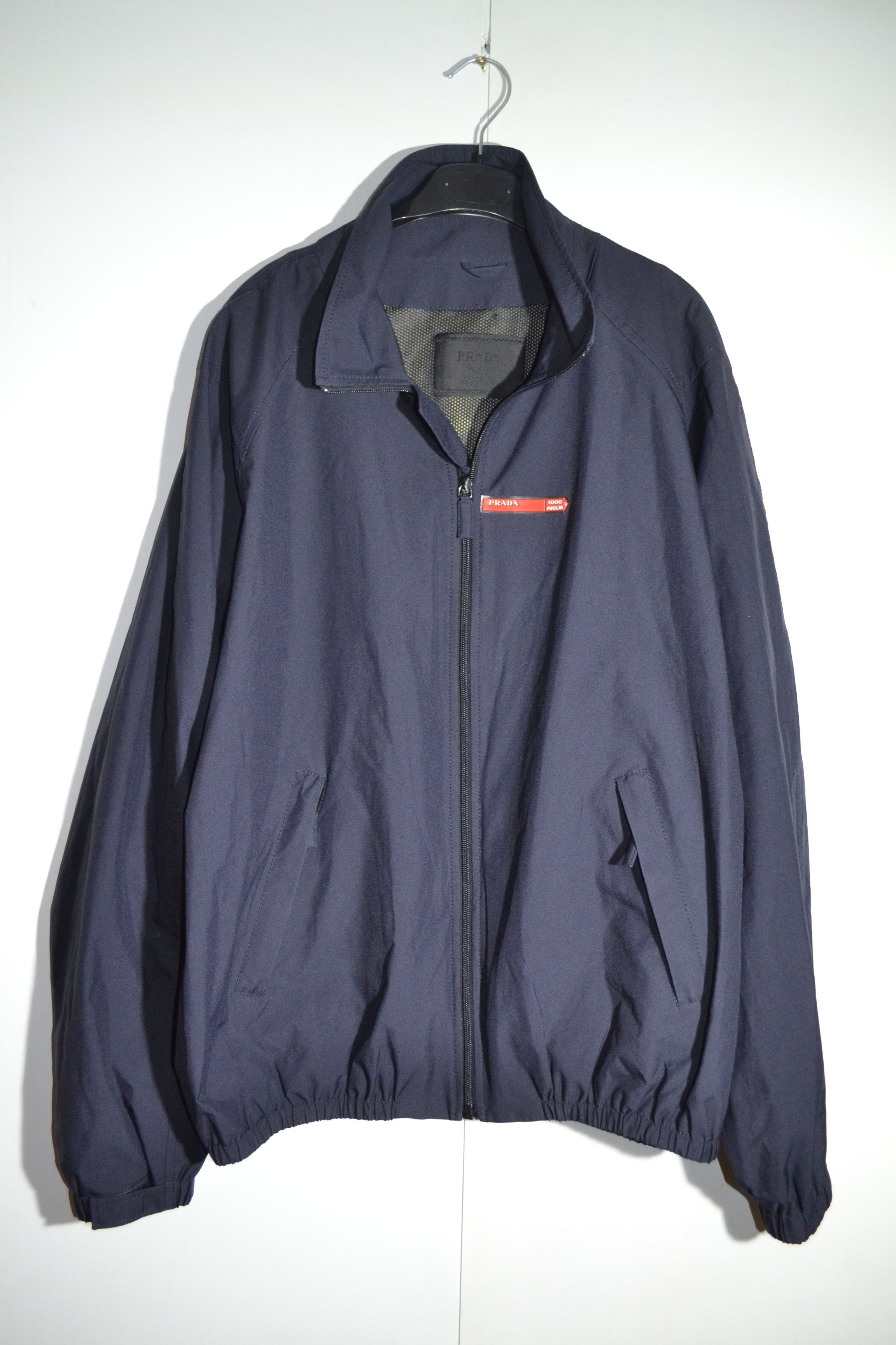 Prada Prada XXL size Deep Blue Windbreaker Bomber Jacket Prada Prada XXL size Deep Blue Windbreaker Bomber Jacket