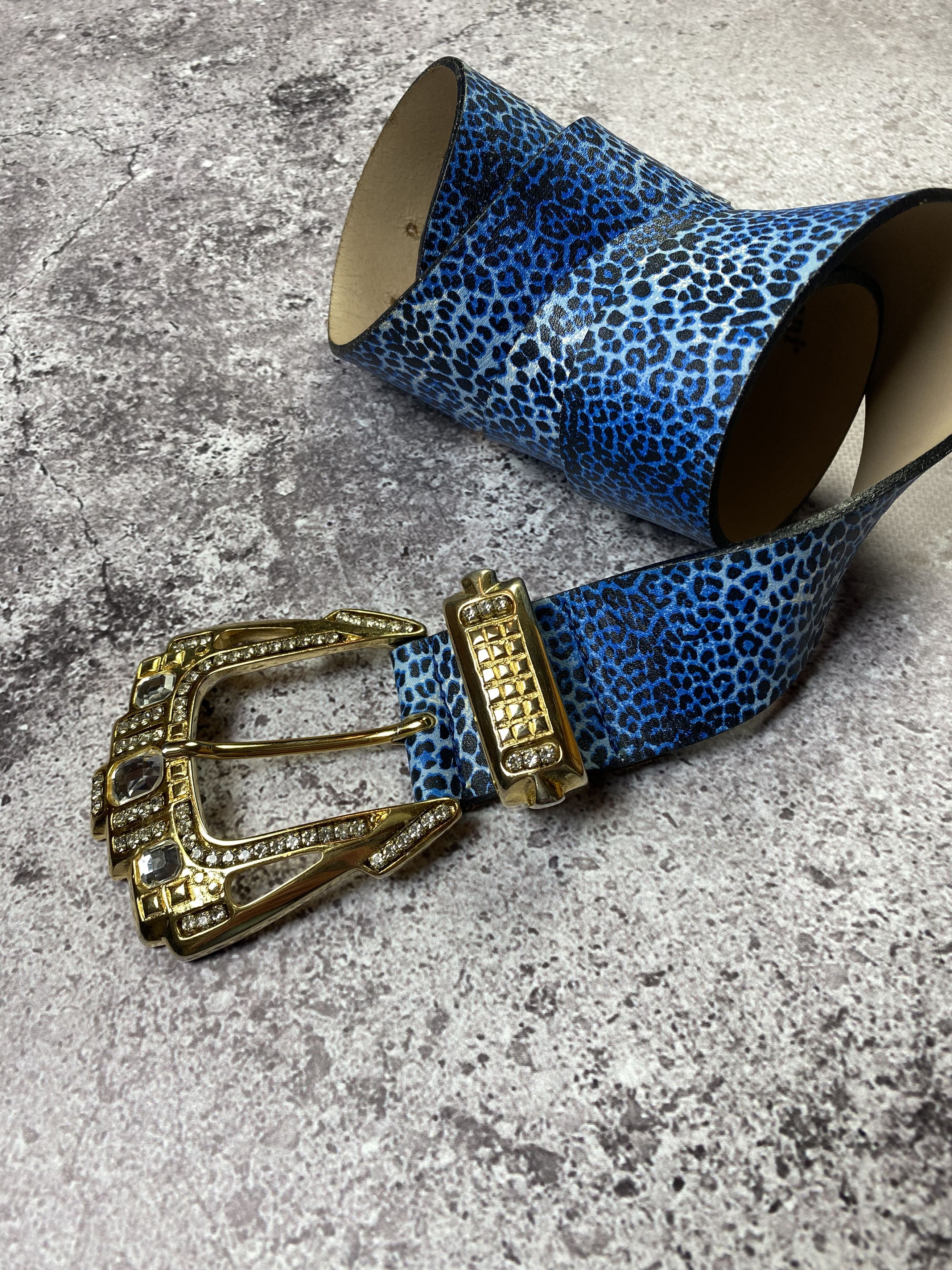 B.B. Simon × Streetwear × Vintage BB Style Belt Chrome Y2k Crystals ...