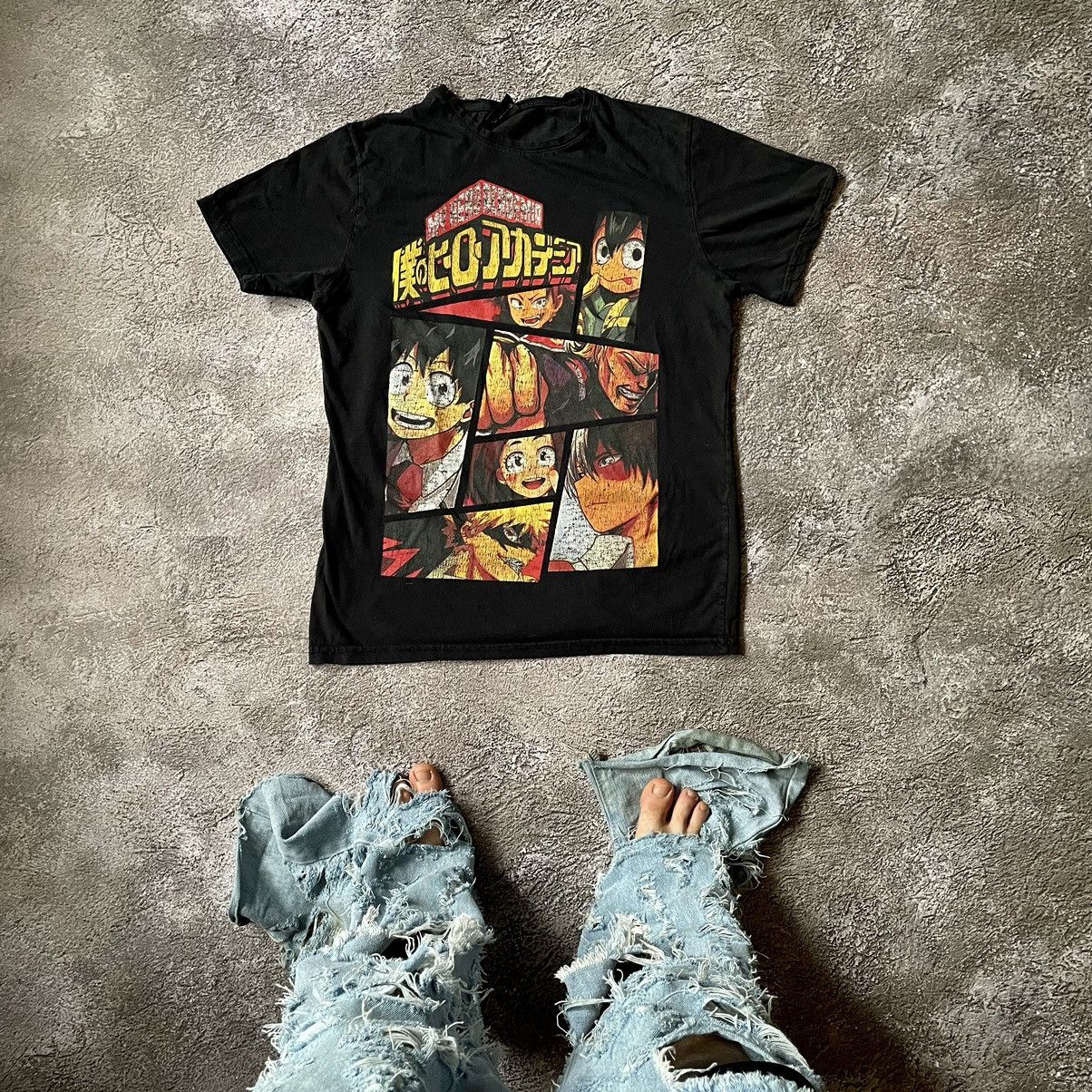 Band Tees × Streetwear × Vintage Vintage 90s My Hero Academia Anime Tee ...
