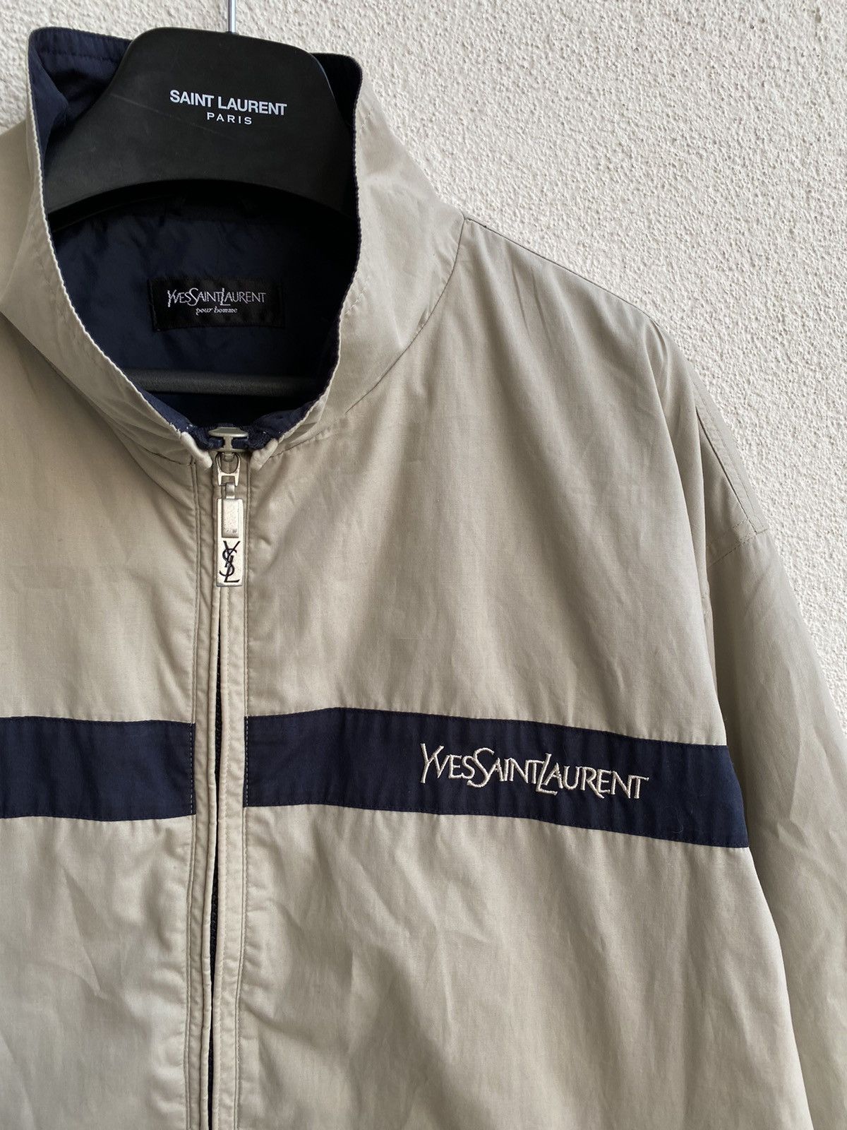 Vintage × Yves Saint Laurent Beige YSL Jacket Summer Coach YSL Bomber ...