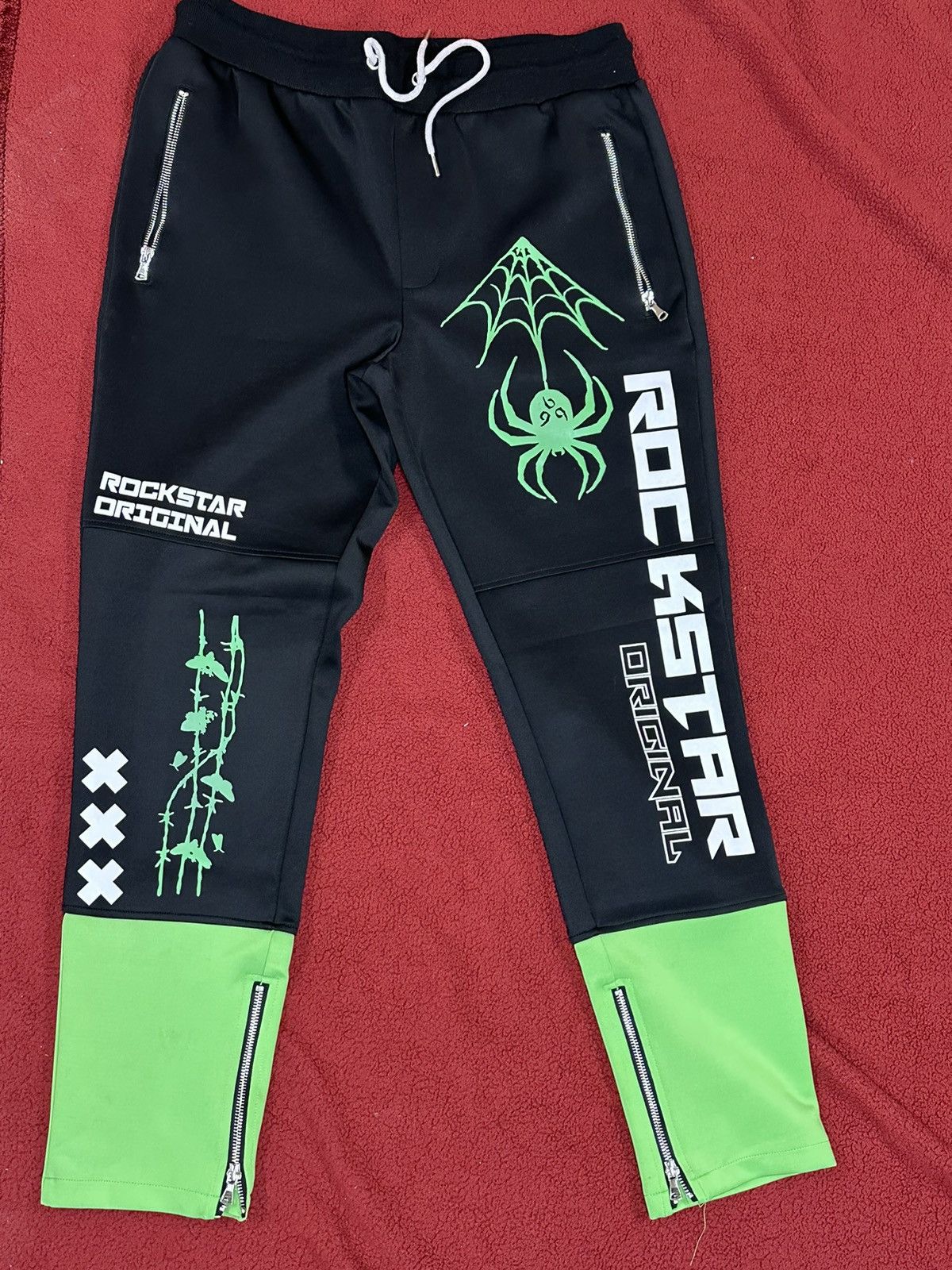 Rockstar Rockstar Slime 999 Spider Track Pants | Grailed