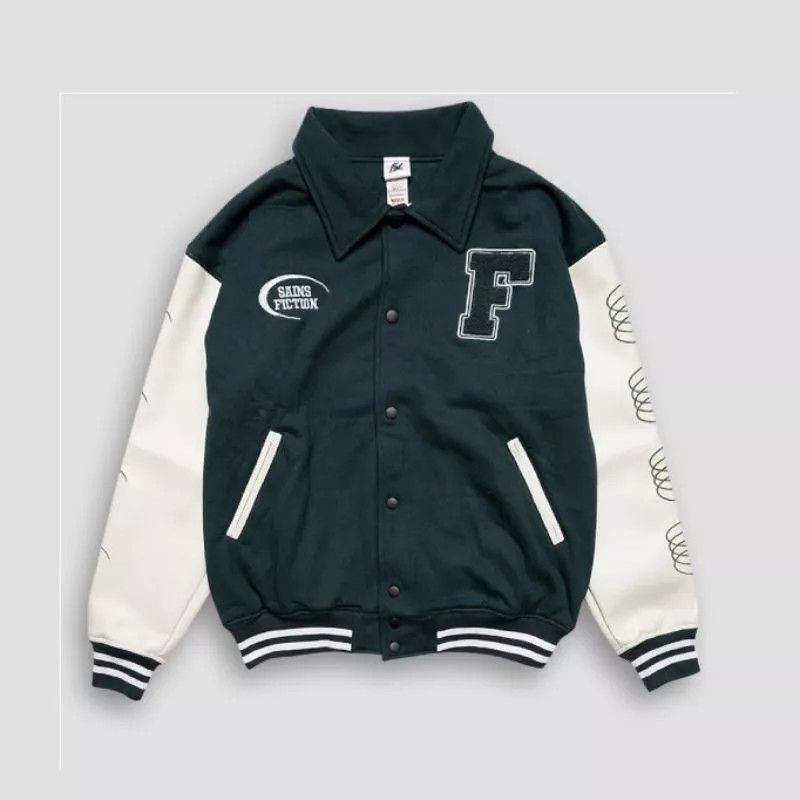 Vintage VARSITY JACKET FAIL FACTION GREEN - BOMBER JACKET -BASEBALL ...
