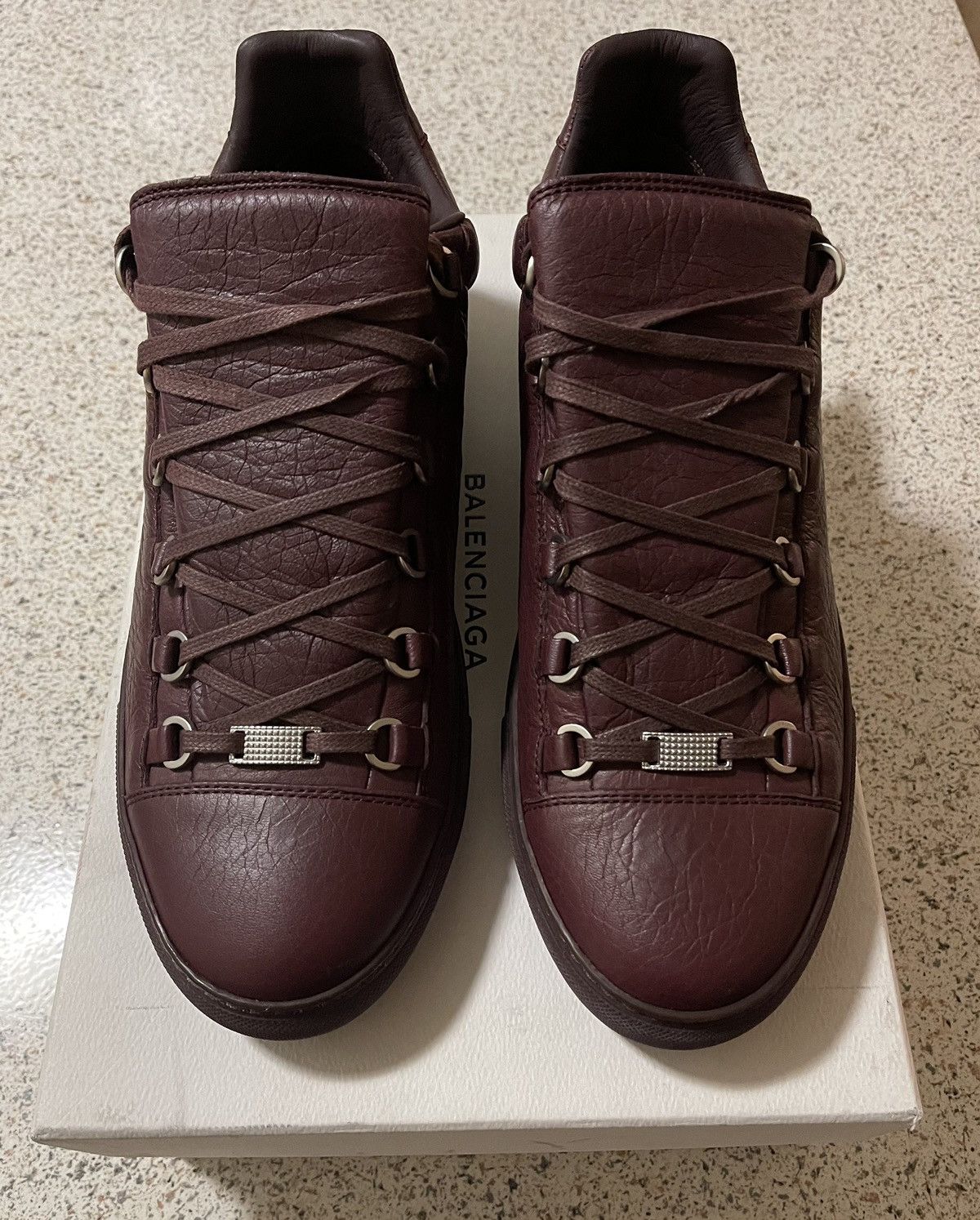 Balenciaga Rouge Bourgogne Low-Top Arena Sneaker | Grailed
